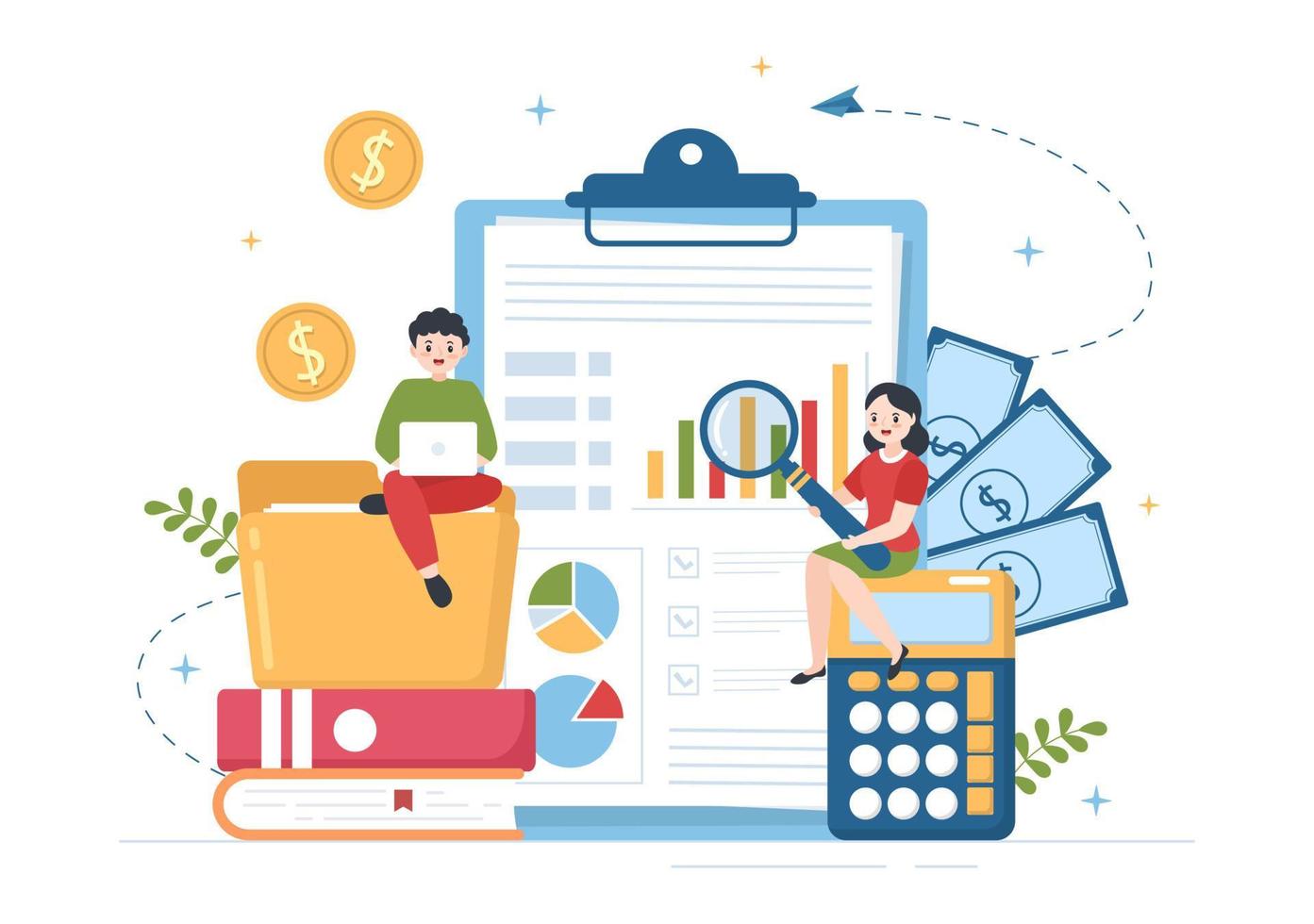 Auditoría Empresarial De Documentos Con Gráficos Contabilidad