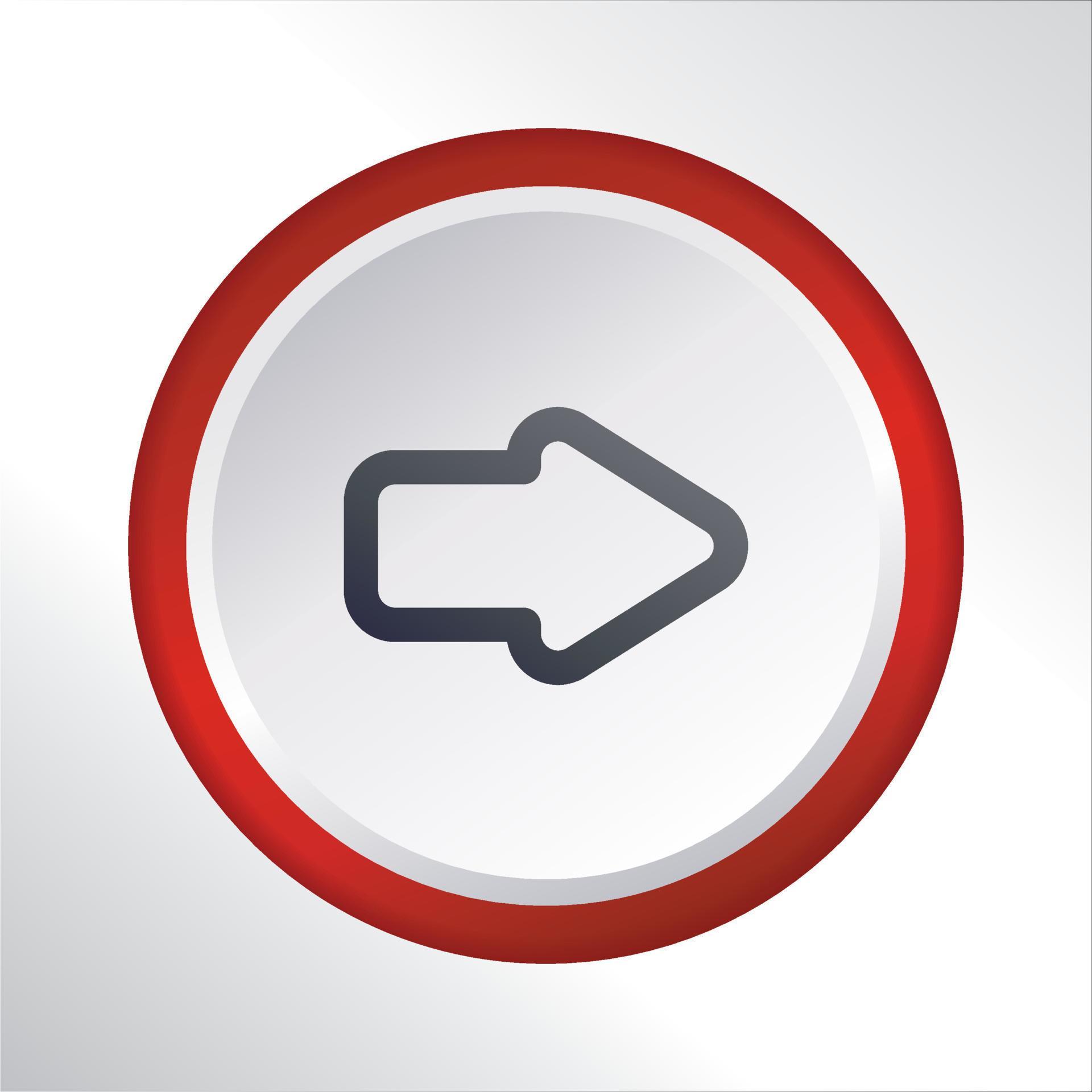 skip button flat icon button with red gradient circle vector design ...