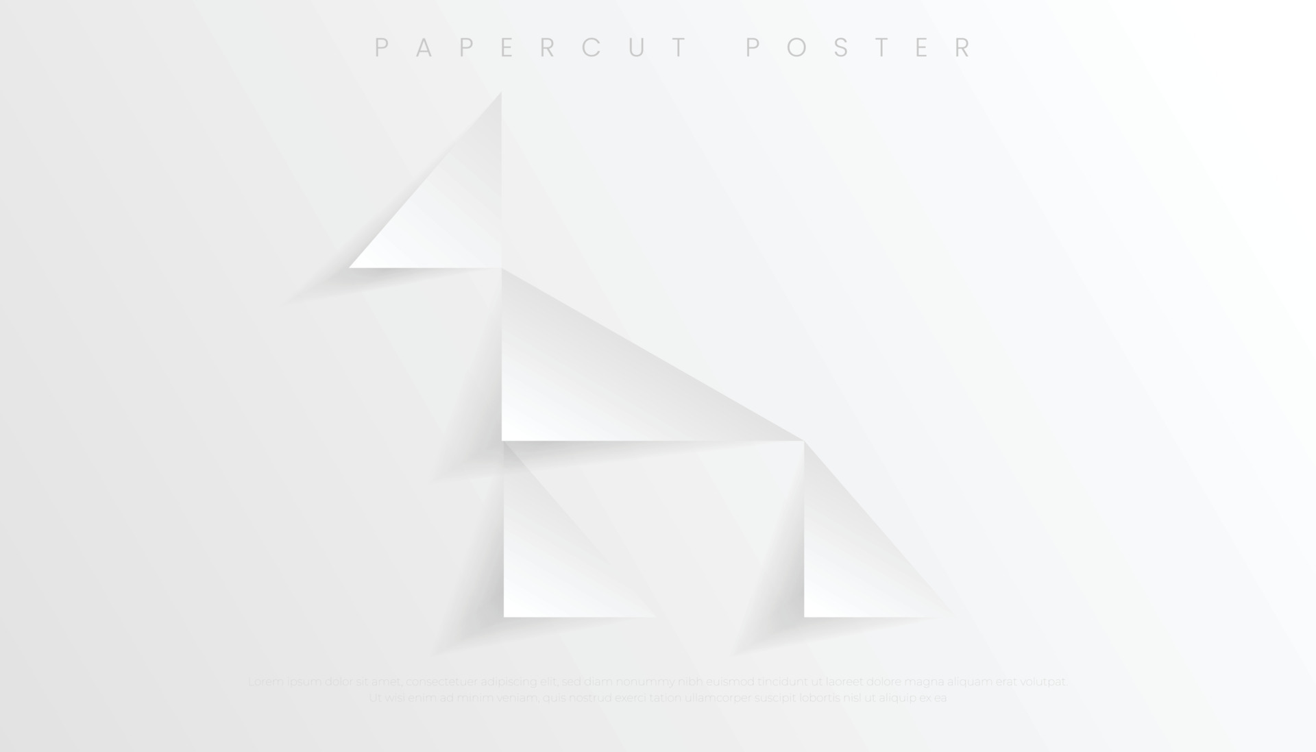 Modern White Abstract Geometric Background With Paper Art Effect ...