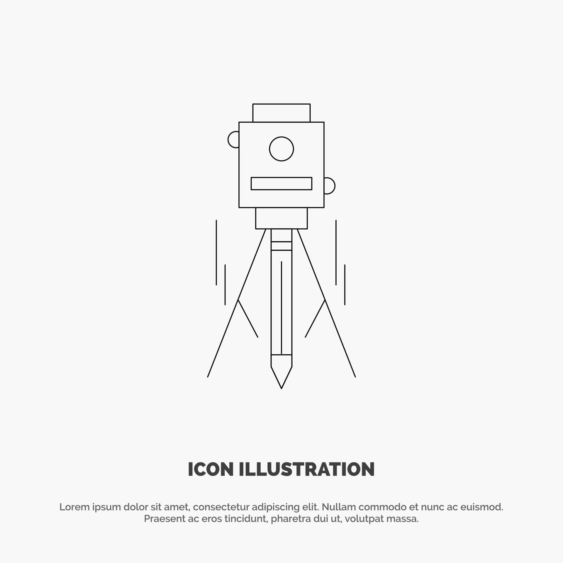 Laser Building Construction Level Tool Line Icon Vector 15313332 Vector Art At Vecteezy