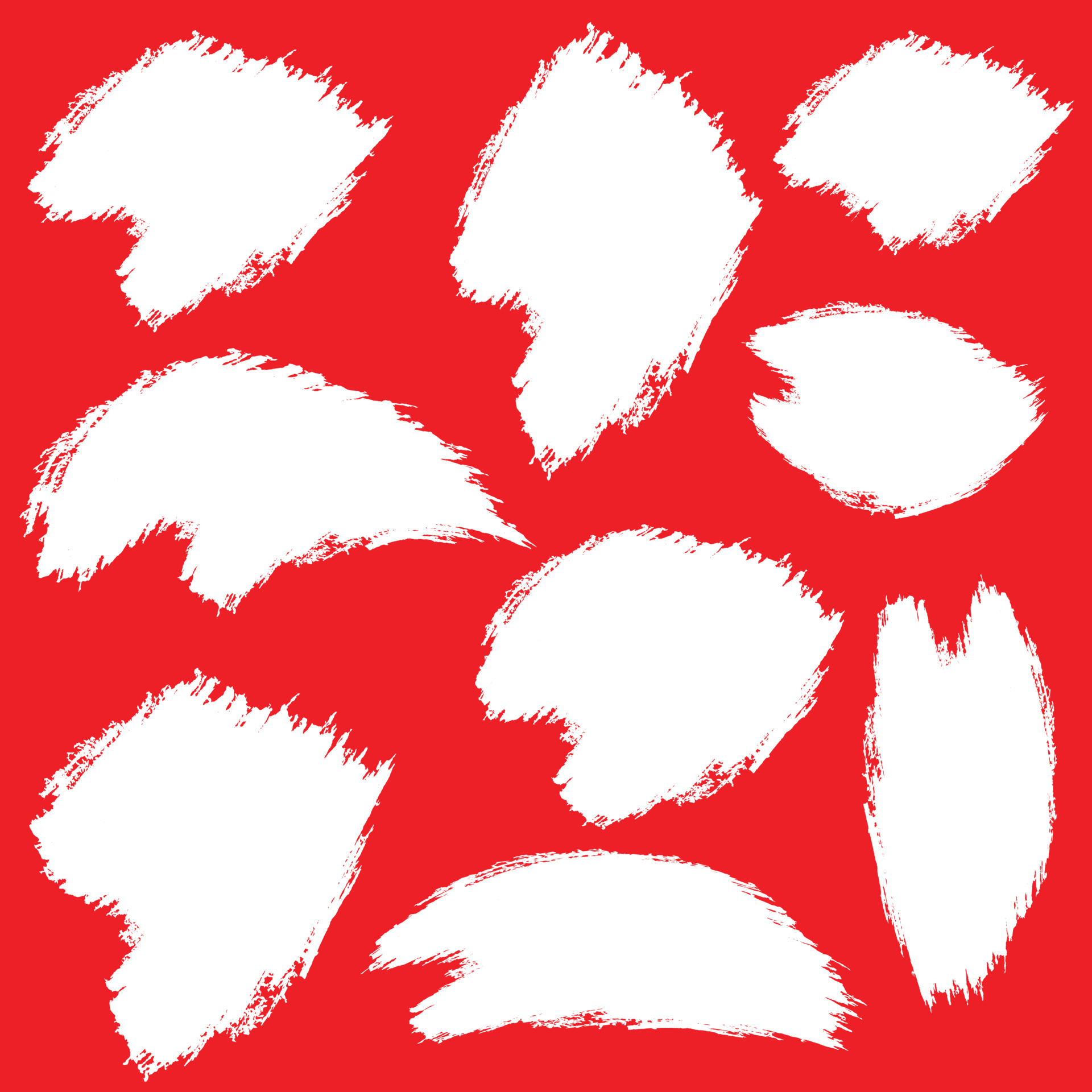 Modern brush stroke frame collection 15313795 Vector Art at Vecteezy