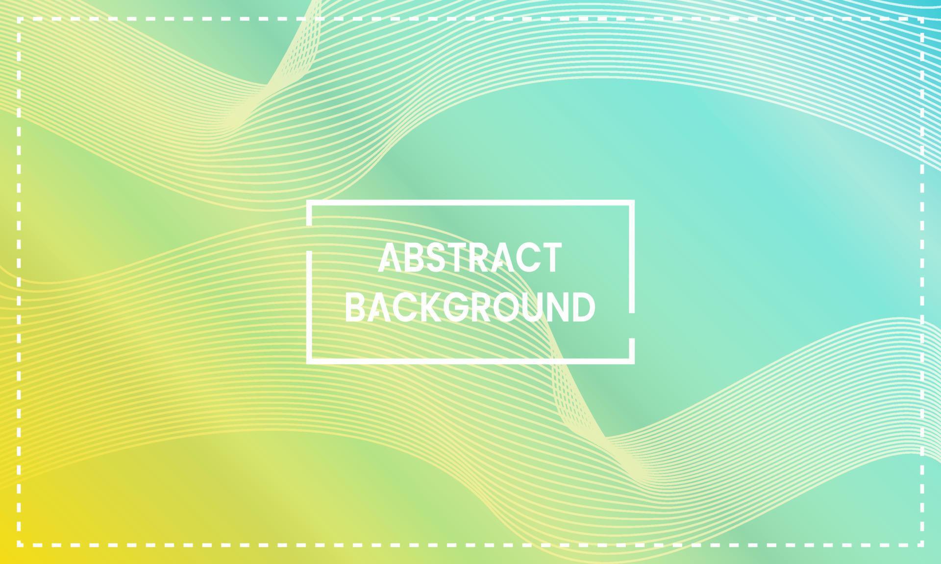 Pastel Blue And Yellow Shiny Gradient Abstract Background With Frame And Wave Line Pattern