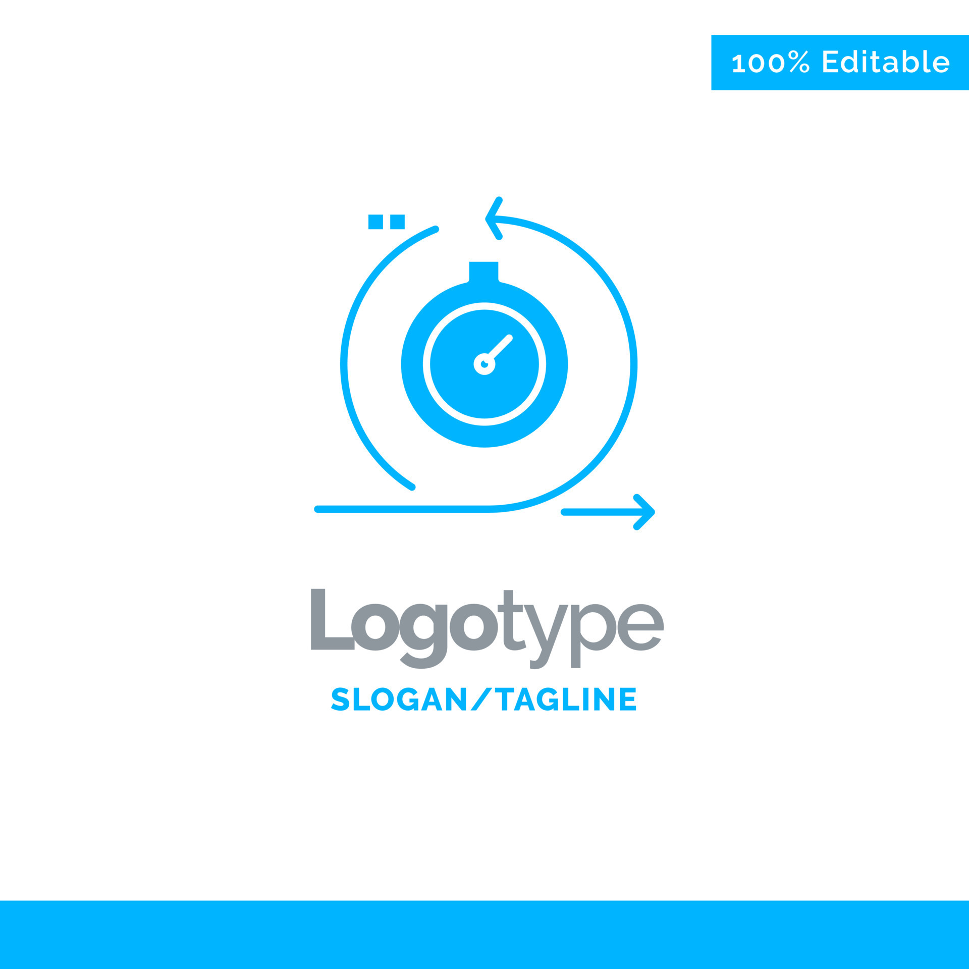 Agile Cycle Development Fast Iteration Blue Solid Logo Template Place ...