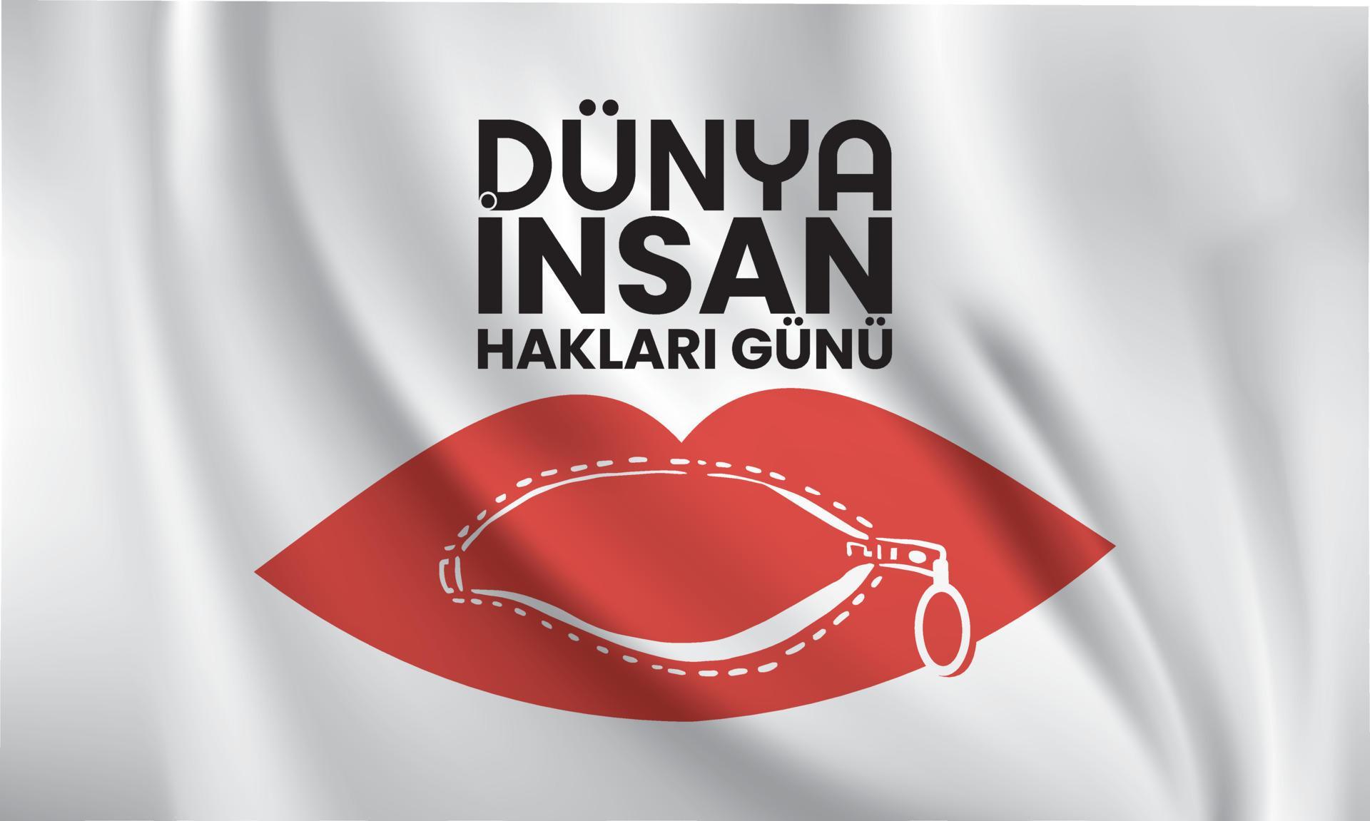 10 Aralik Dunya Insan Haklari Gununun Agzi Acik Fermuar Seklinde