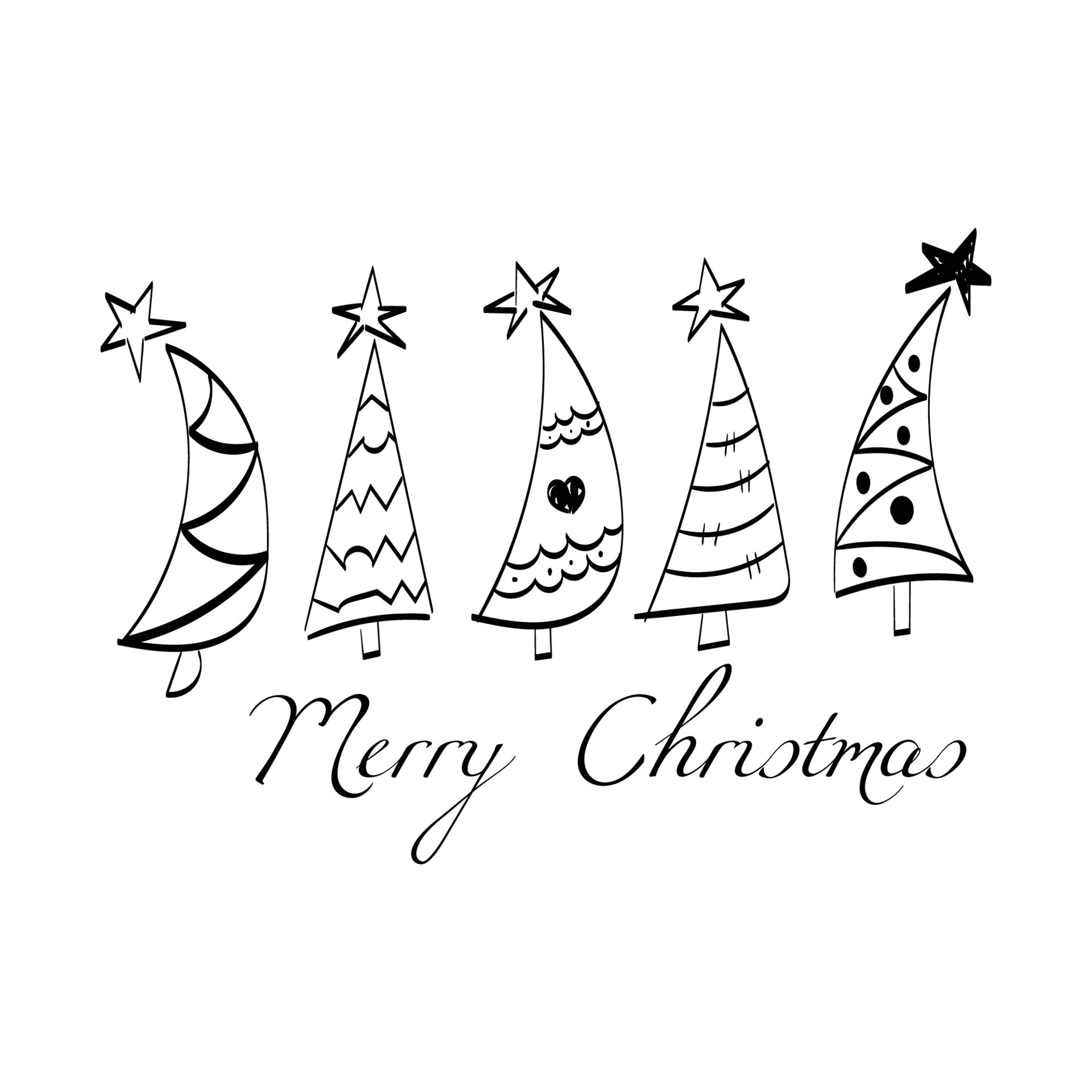 Merry Christmas Hand Drawn Lettering Banner 15322168 Vector Art At