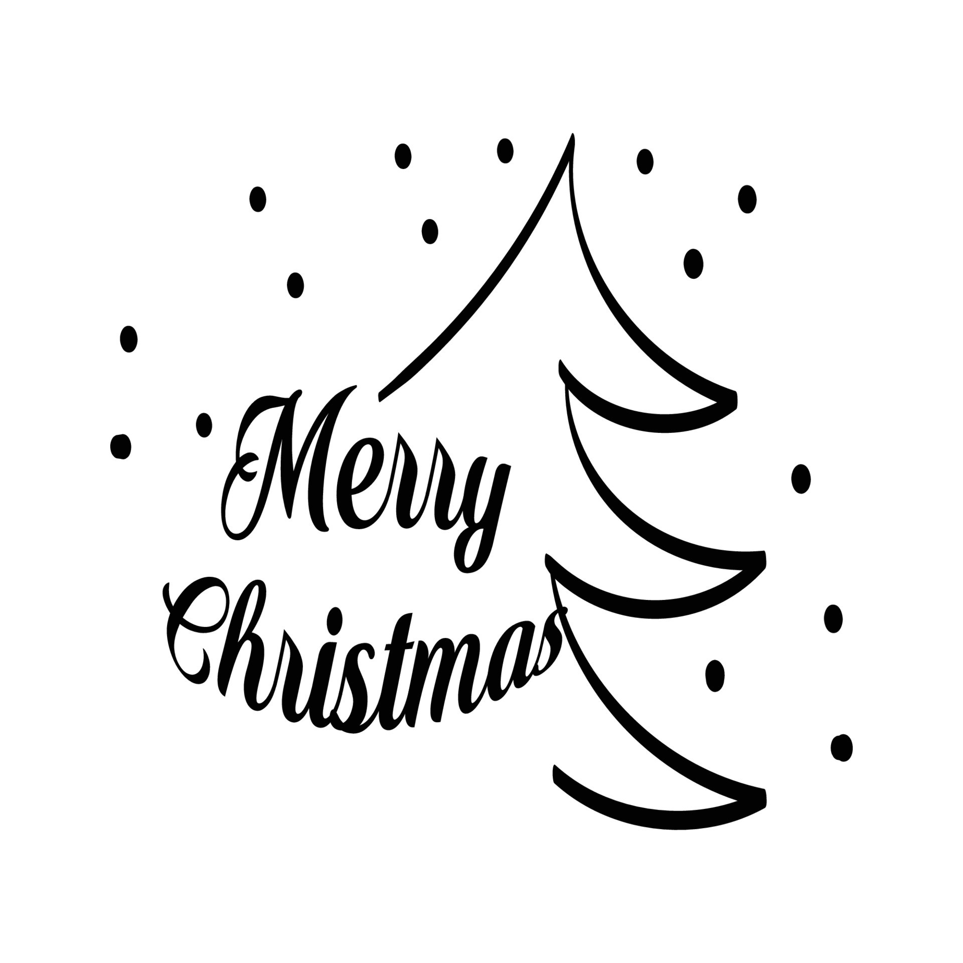 Merry Christmas Hand Drawn Lettering Banner 15322171 Vector Art At
