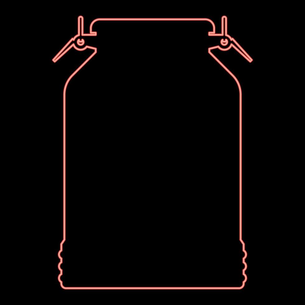 Neon milk can container icon red color vector illustration image flat style 15323370 Vector Art ...