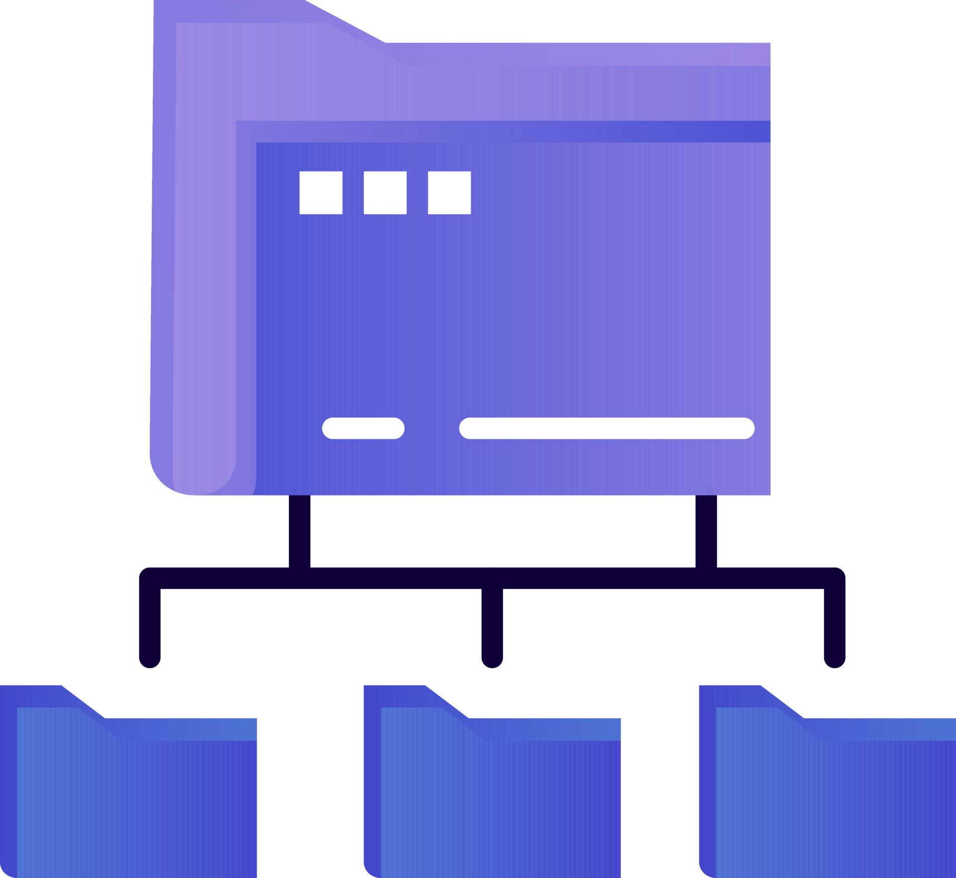 carpeta carpetas red computación color plano icono vector icono banner plantilla 15323943 Vector ...