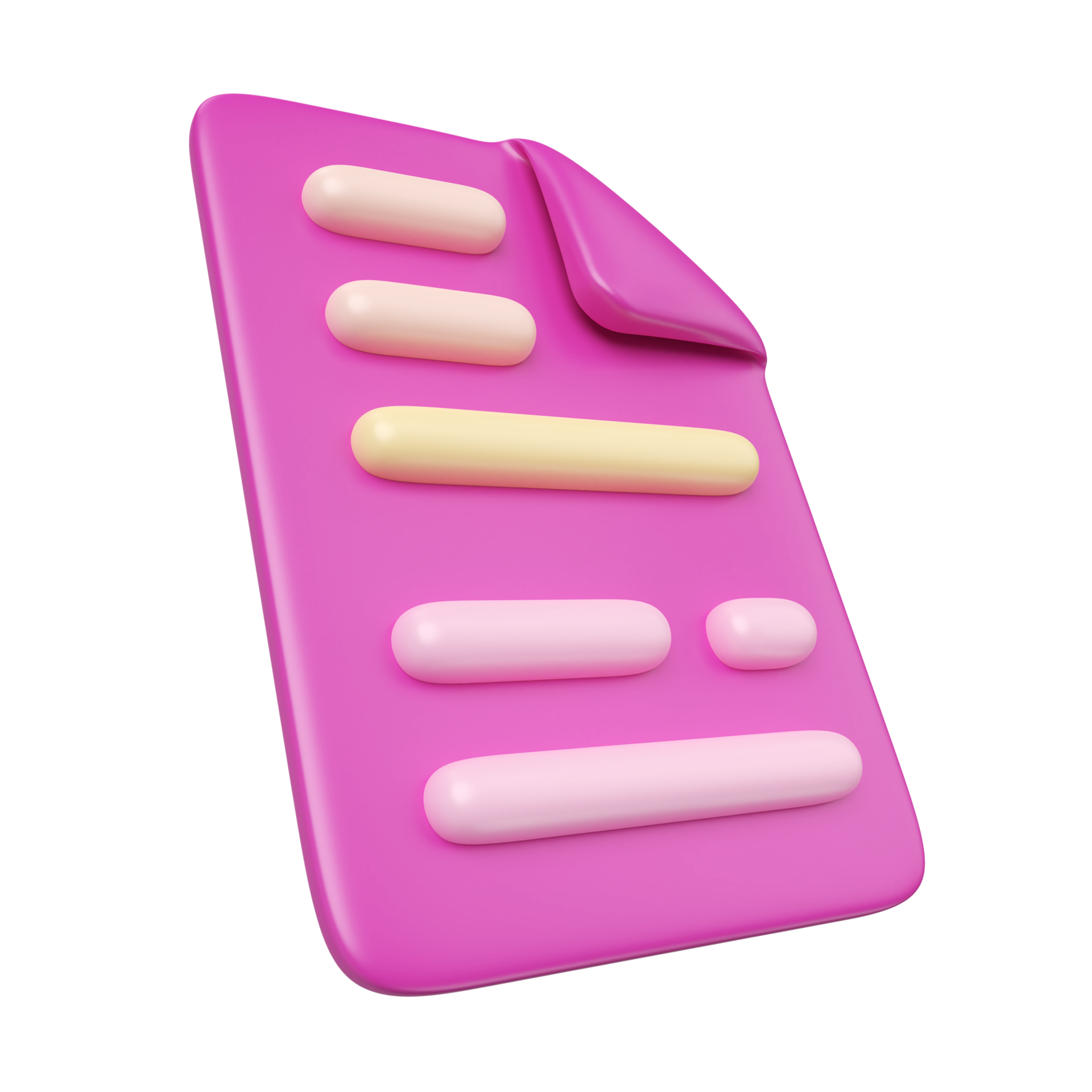 Document 3d Illustration Icon 15329366 Png