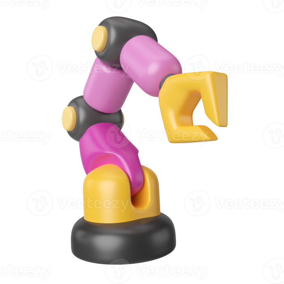 Industrial Robot 3D Illustration Icon 15329387 PNG