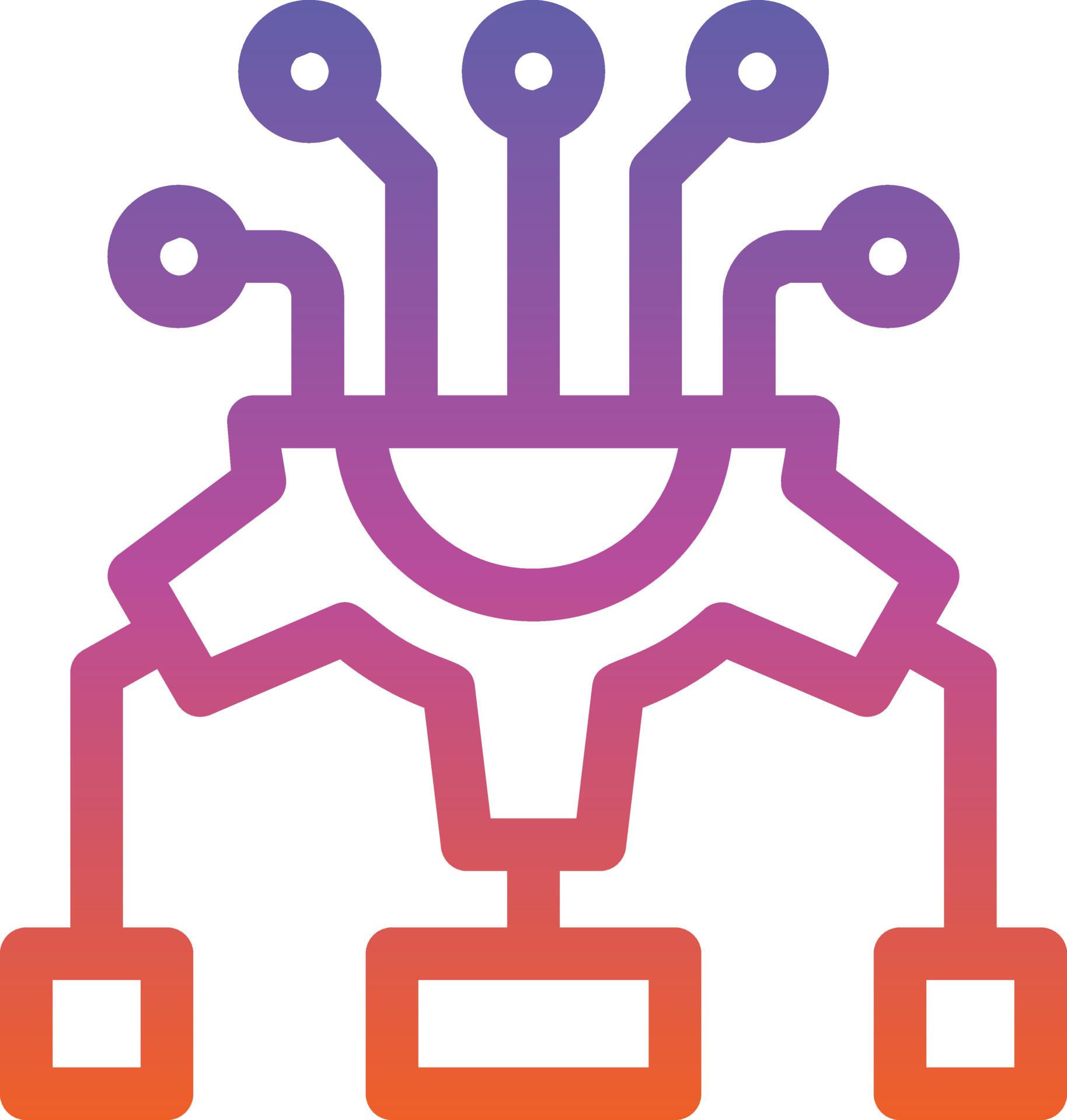 Automated Solutions Vector Icon Design 15334934 Vector Art at Vecteezy