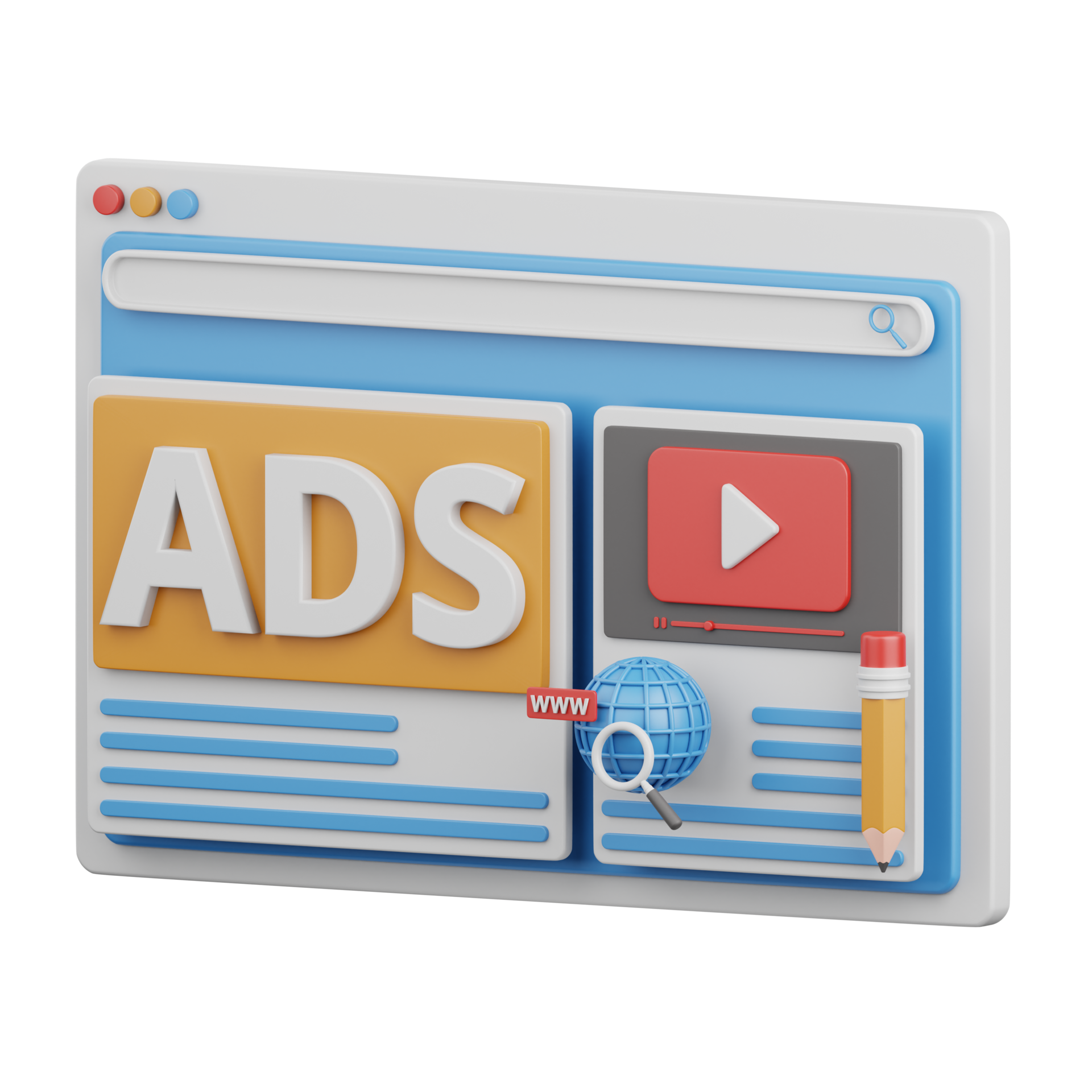 3d Rendering Web Ads Isolated Useful For Marketing Advertising Advertisement And Promotion