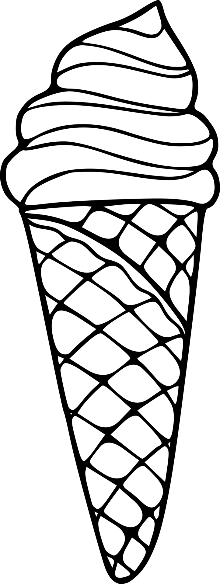 Ice cream cone doodle 15341598 PNG Ice cream cone doodle 15341598 PNG