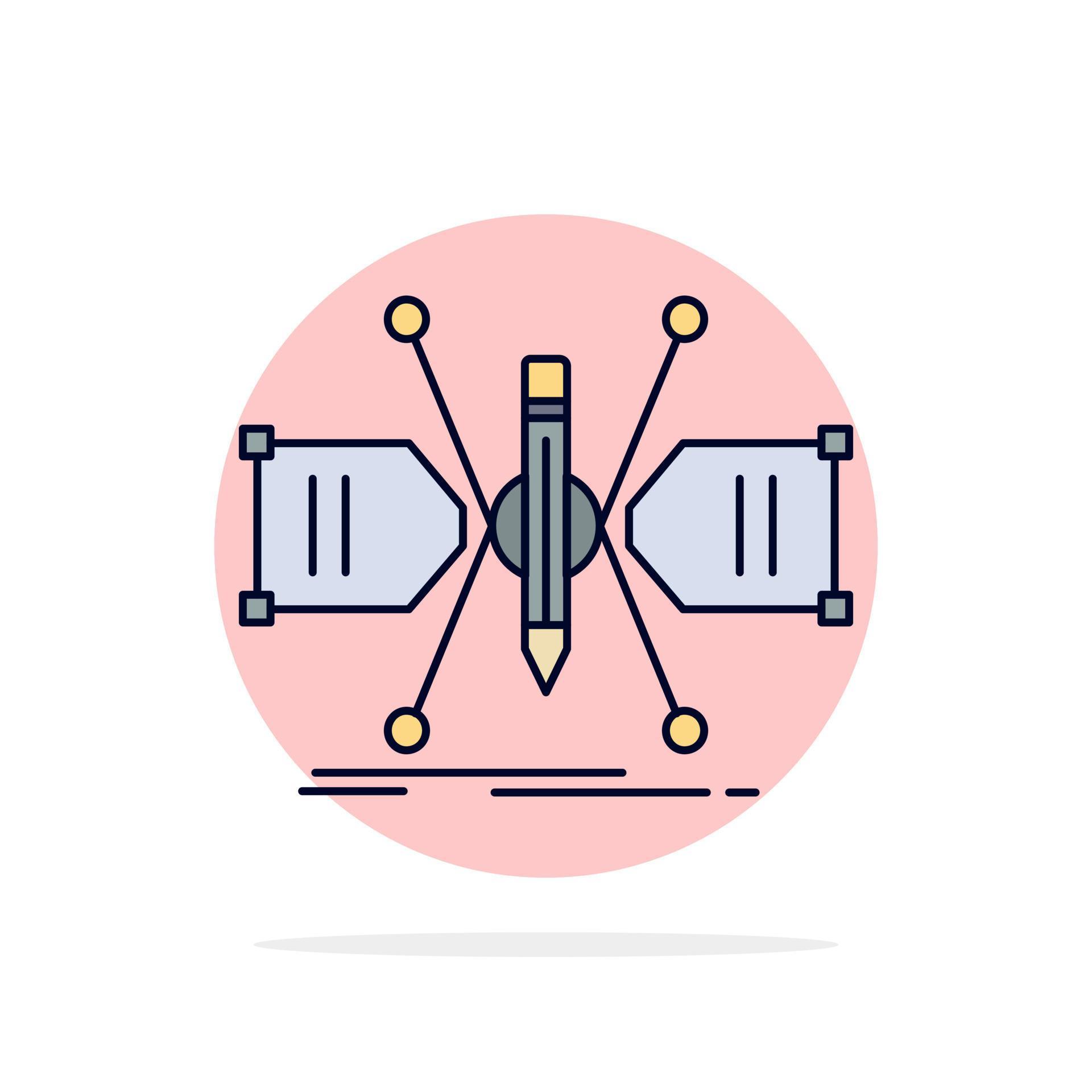 Architect constructing grid sketch structure Flat Color Icon Vector 15359094 Vector Art at Vecteezy
