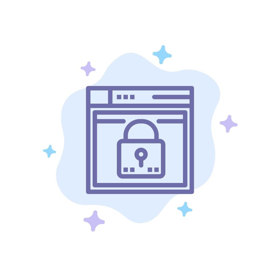 Login Secure Web Layout Password Lock Blue Icon On Abstract Cloud Background 15359894 Vector Art