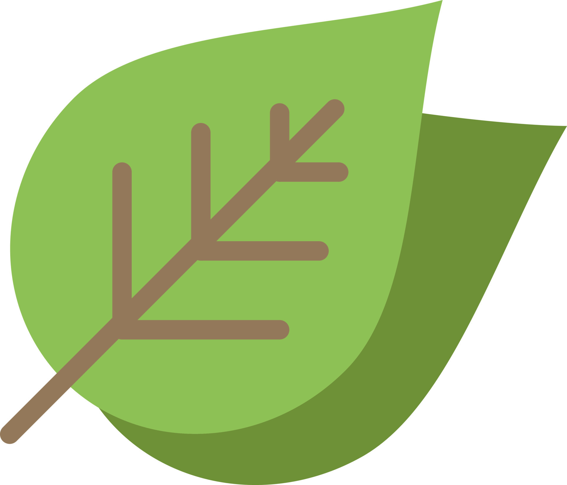 Ecology Leaf Nature Spring Flat Color Icon Vector Icon Banner Template