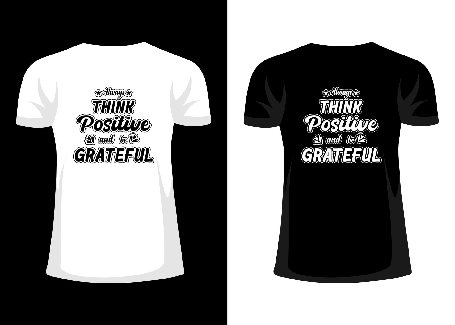 Typography Motivational Quotes T Shirt Design Always Think Positive