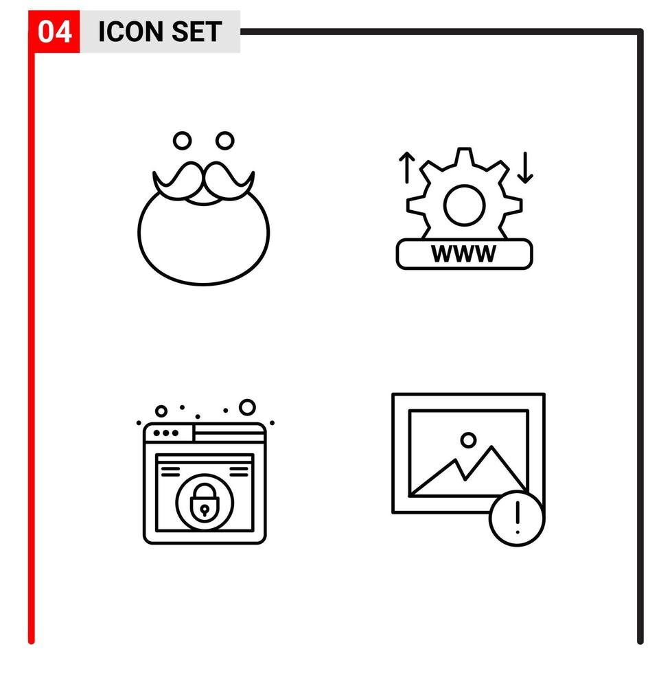 4 General Icons For Website Design Print And Mobile Apps 4 Outline