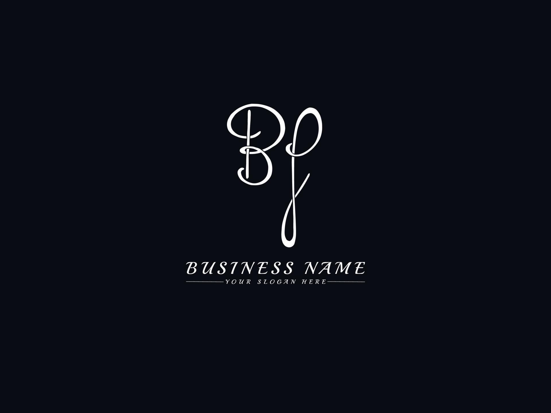 Initial B F Bf Signature Logo Signature Bf Logo Letter Vector 15366066