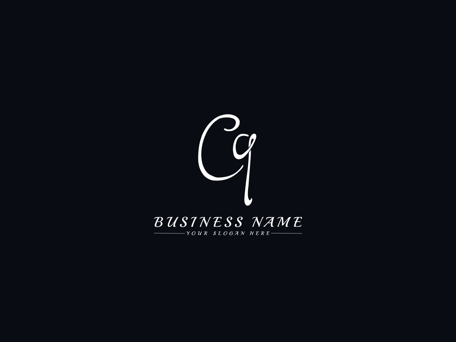 Initials Cq Qc Signature Logo Creative Cq Logo Letter Design 15366176