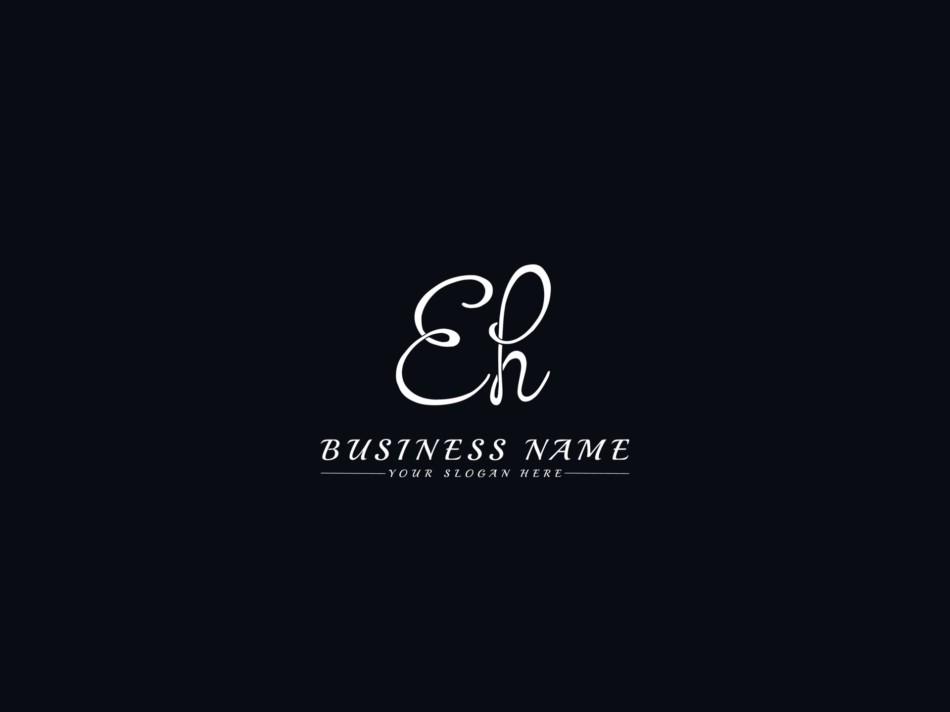 Creative Eh Logo Letter Initials Eh Signature Logo Icon 15366248