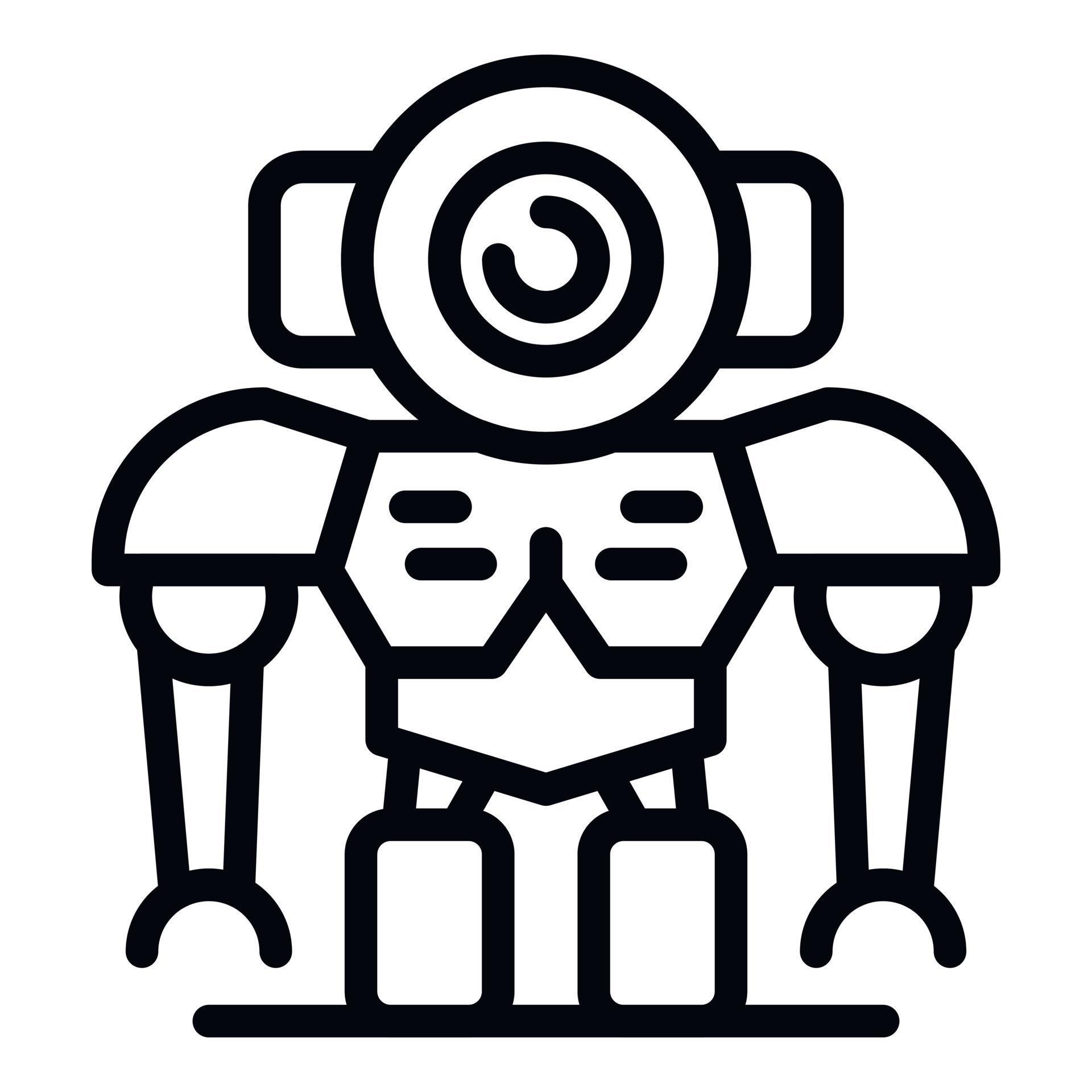 Futuristic Robot Icon Outline Style 15366368 Vector Art At Vecteezy