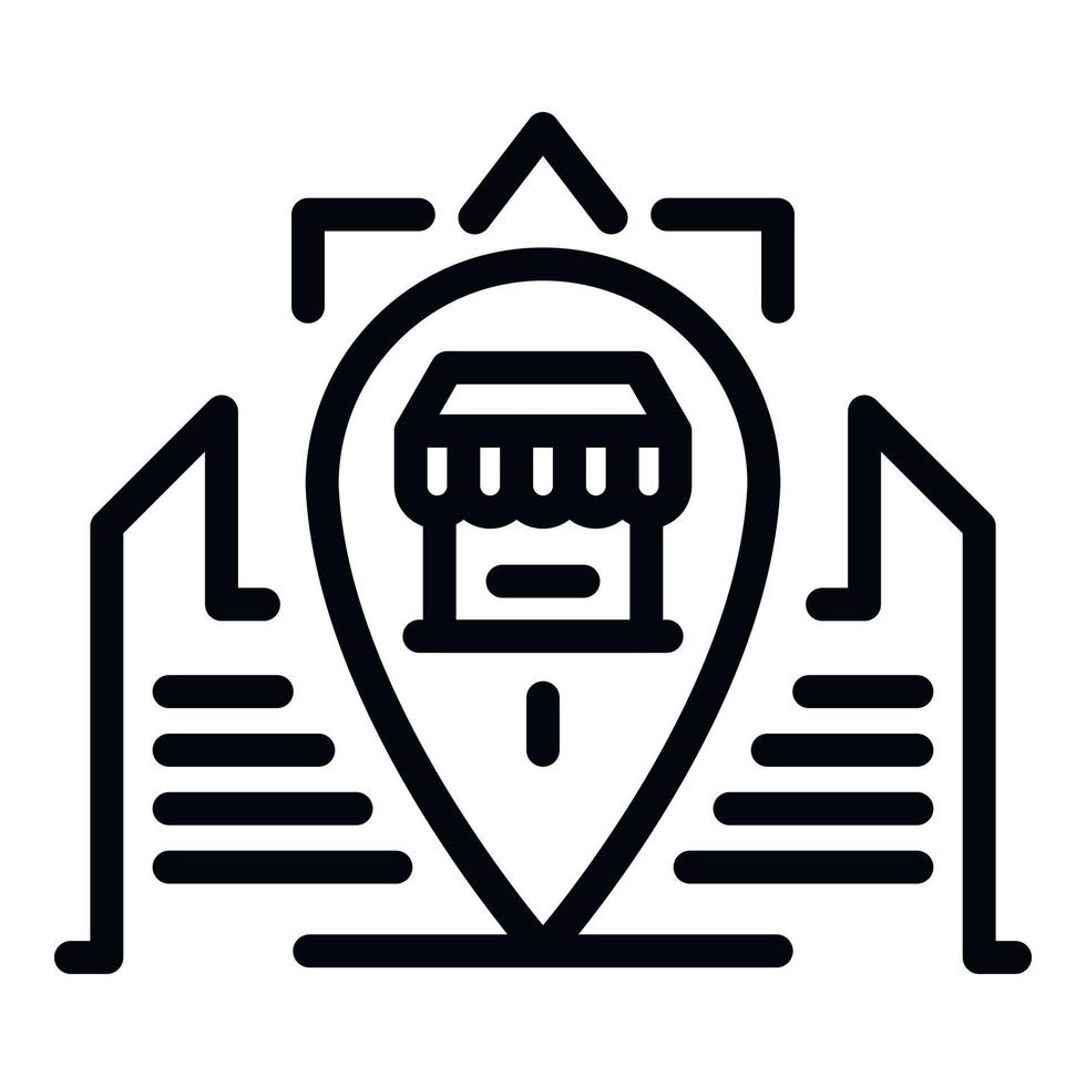 Street Shop Location Icon Outline Style 15366642 Vector Art At Vecteezy