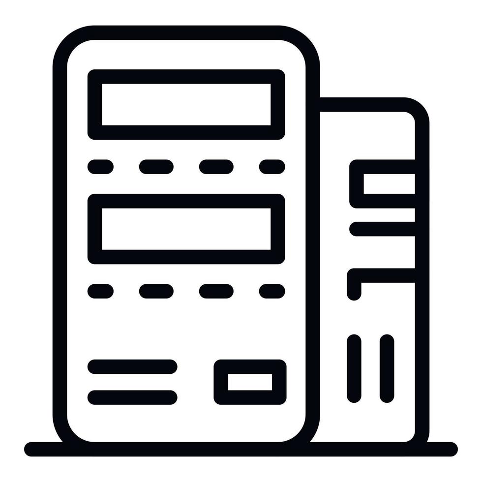 Modern server icon, outline style 15366827 Vector Art at Vecteezy