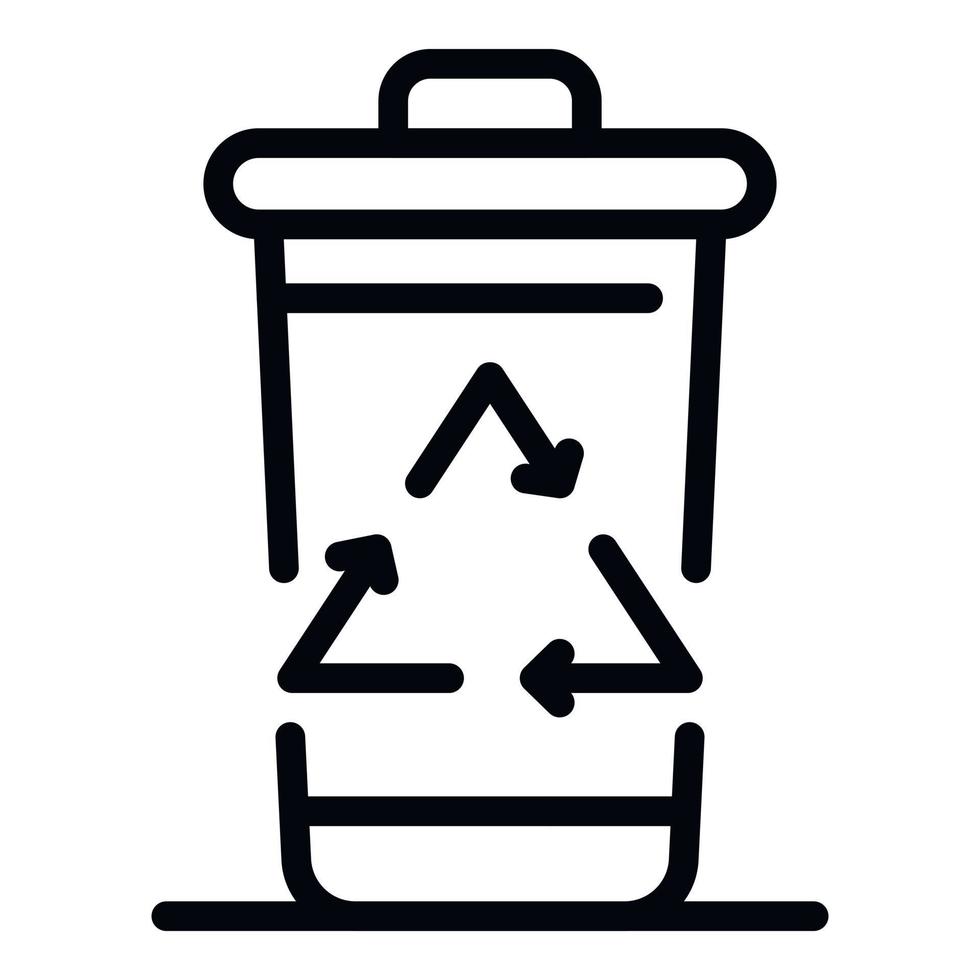 Garbage Recycling Bin Icon Outline Style 15366887 Vector Art At Vecteezy