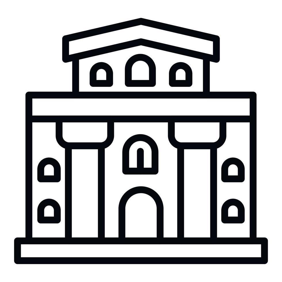 Architectural building icon, outline style 15366934 Vector Art at Vecteezy
