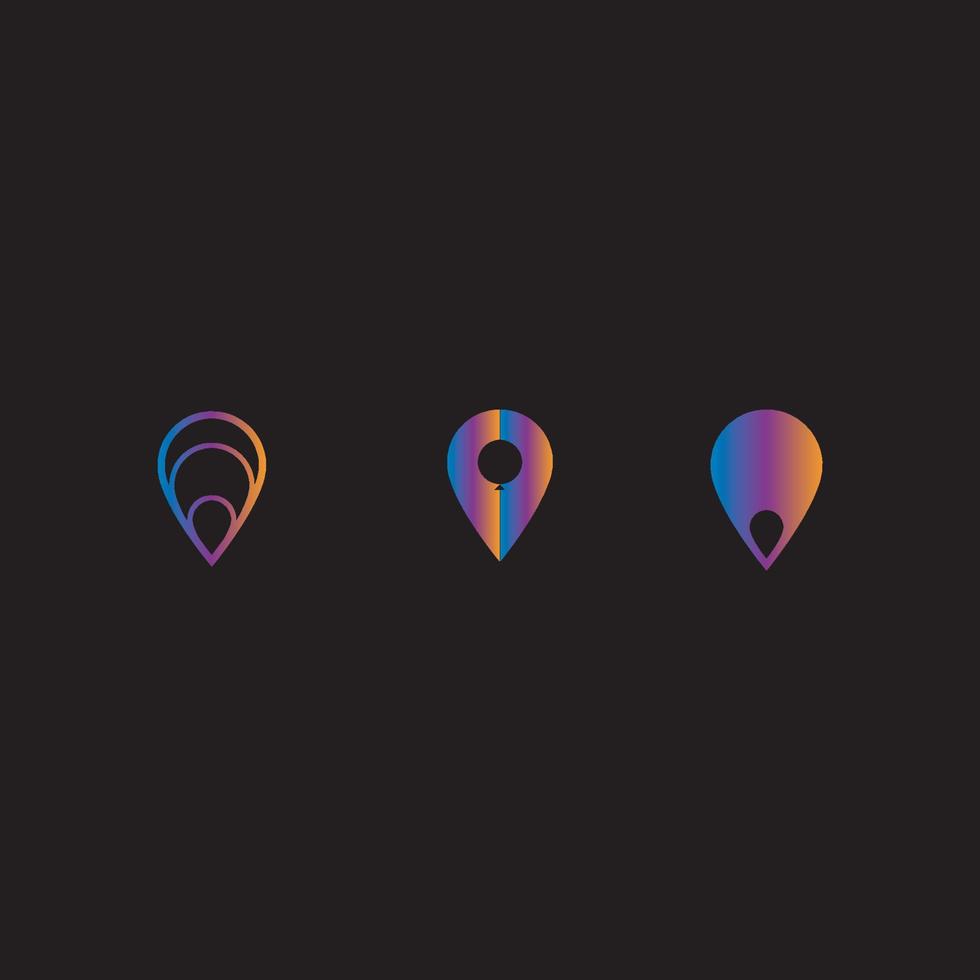 Locations icon gradient color set 15367066 Vector Art at Vecteezy