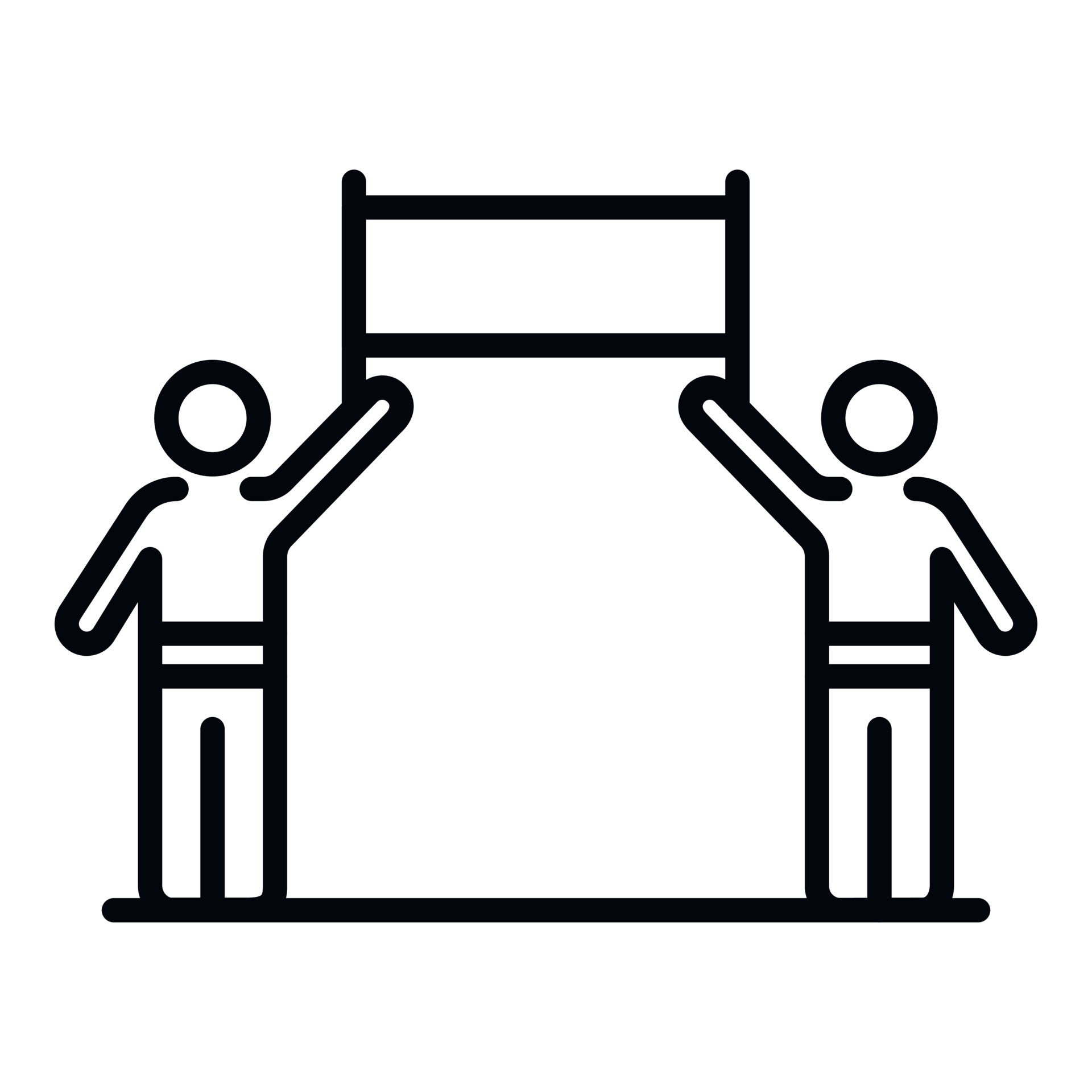 Two People Protest Banner Icon Outline Style 15368139 Vector Art At