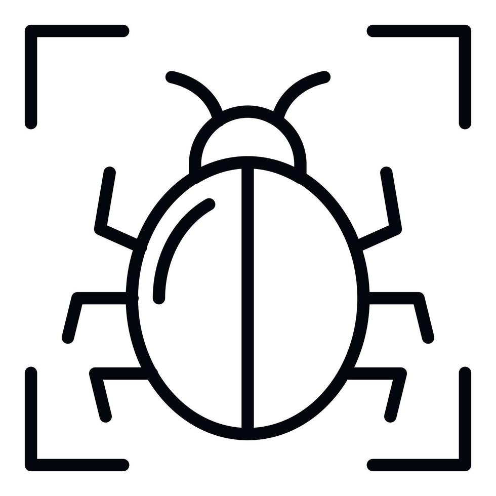 Pc bug target icon, outline style 15368347 Vector Art at Vecteezy