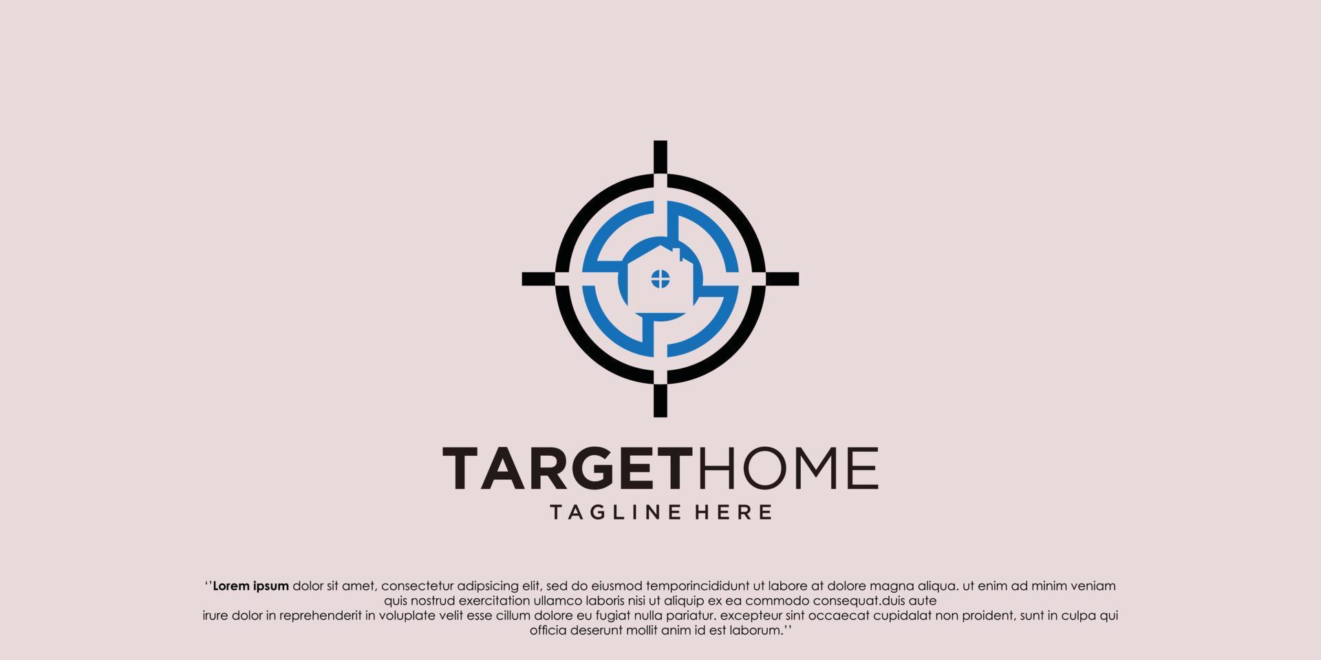 target idea Logo designs Template. symbol house combined with target sign. 15369681 Vector Art ...