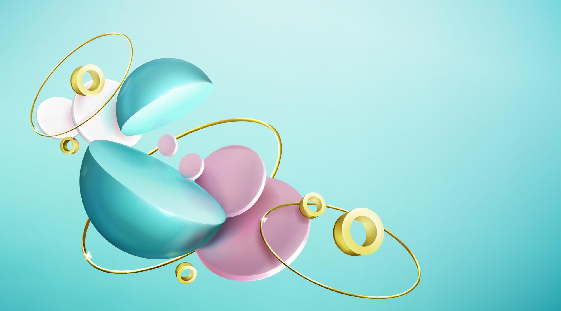 Abstract background with 3d geometric shapes. 15370112 Vector Art at ...