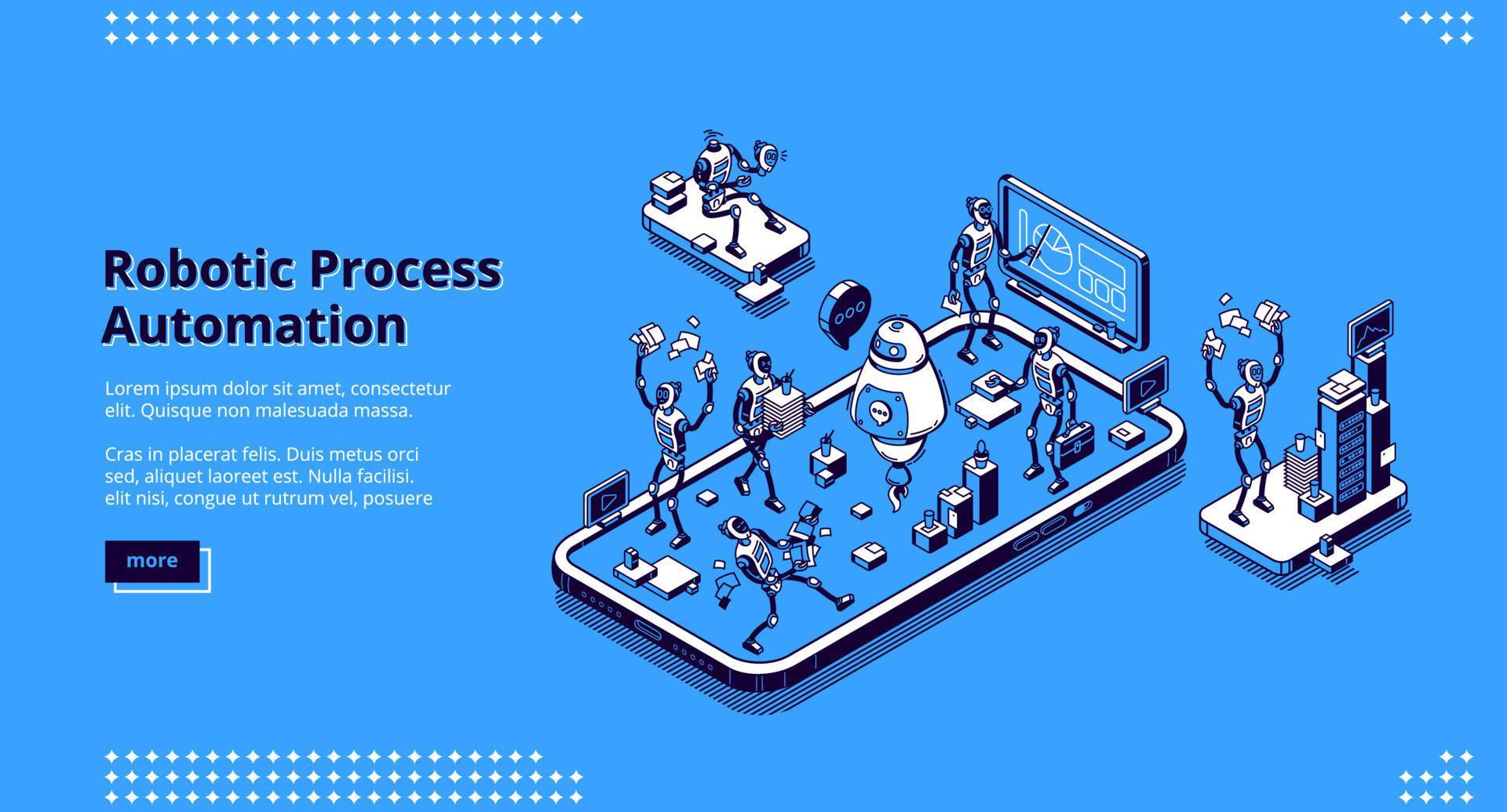 Vector landing page of robotic process automation 15370114 Vector Art ...