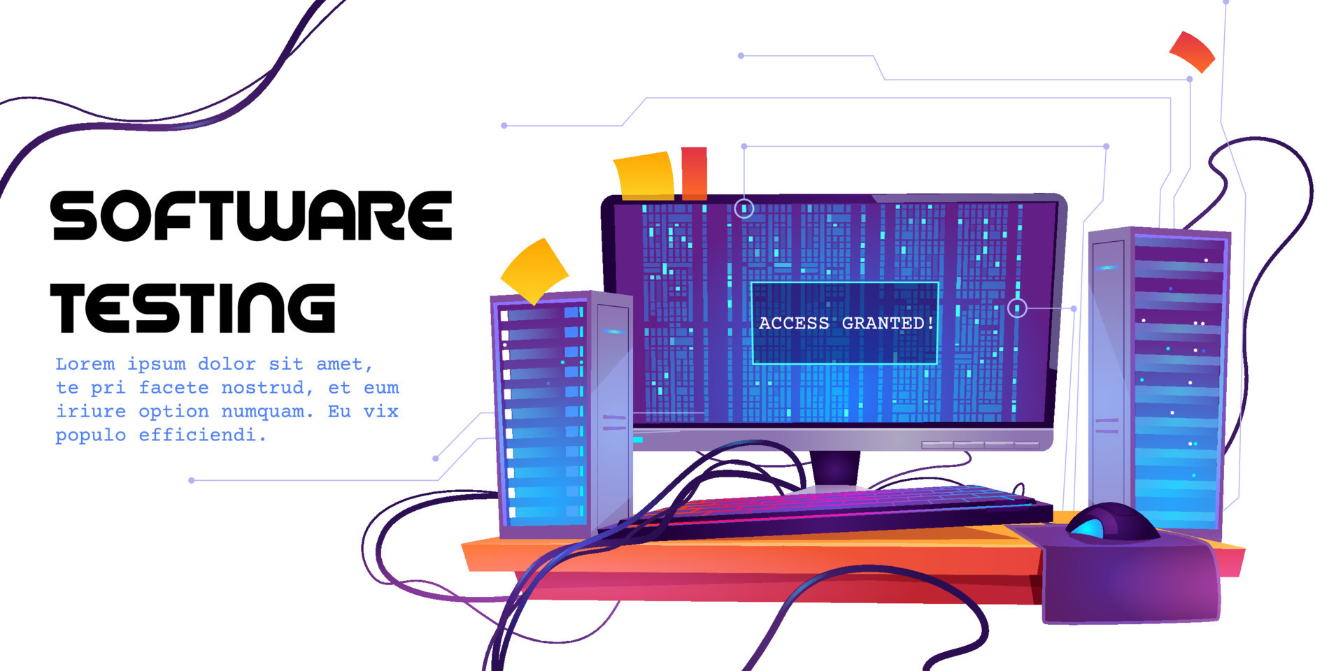 Software testing cartoon banner, Functional test 15370164 Vector Art at ...