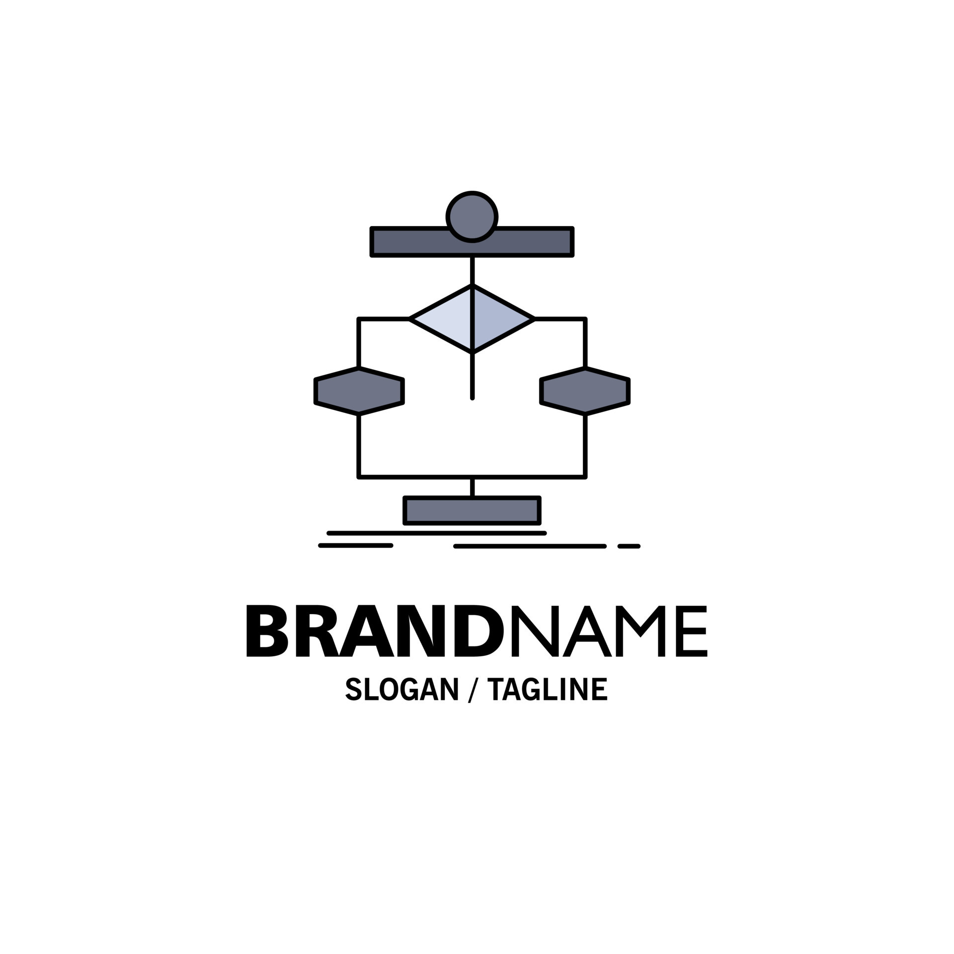 Algorithm chart data diagram flow Flat Color Icon Vector 15373336 ...