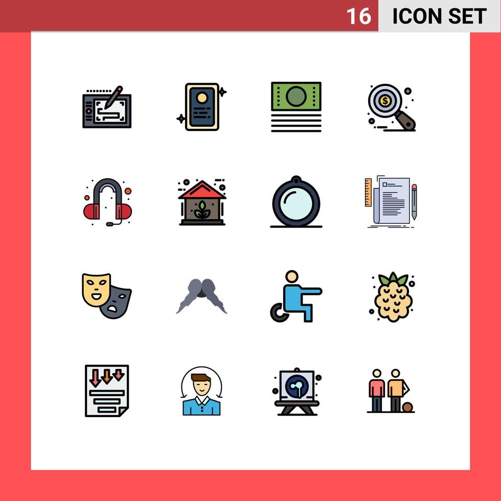 Stock Vector Icon Pack of 16 Line Signs and Symbols for energy head ...