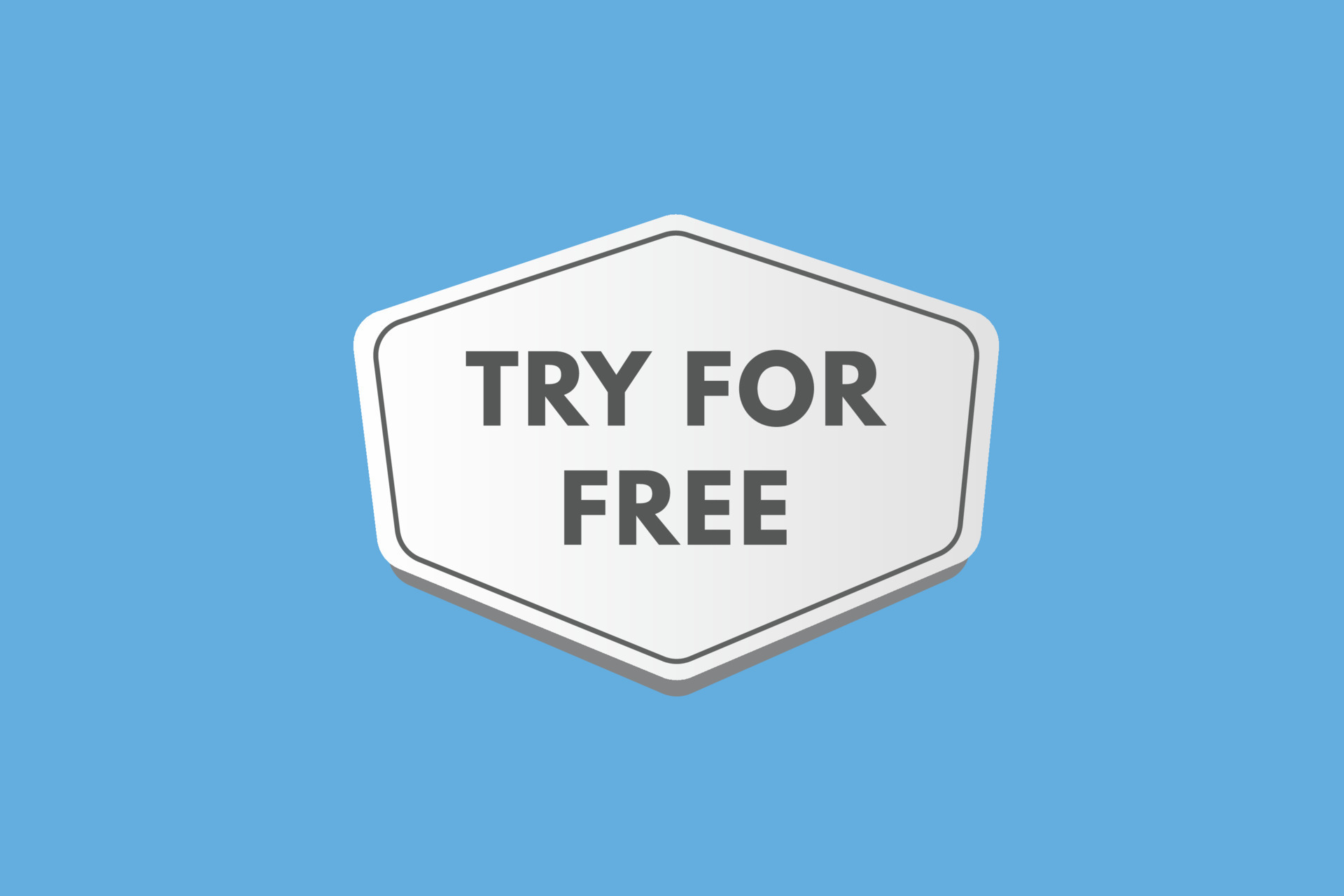 try for free text Button. try for free Sign Icon Label Sticker Web ...