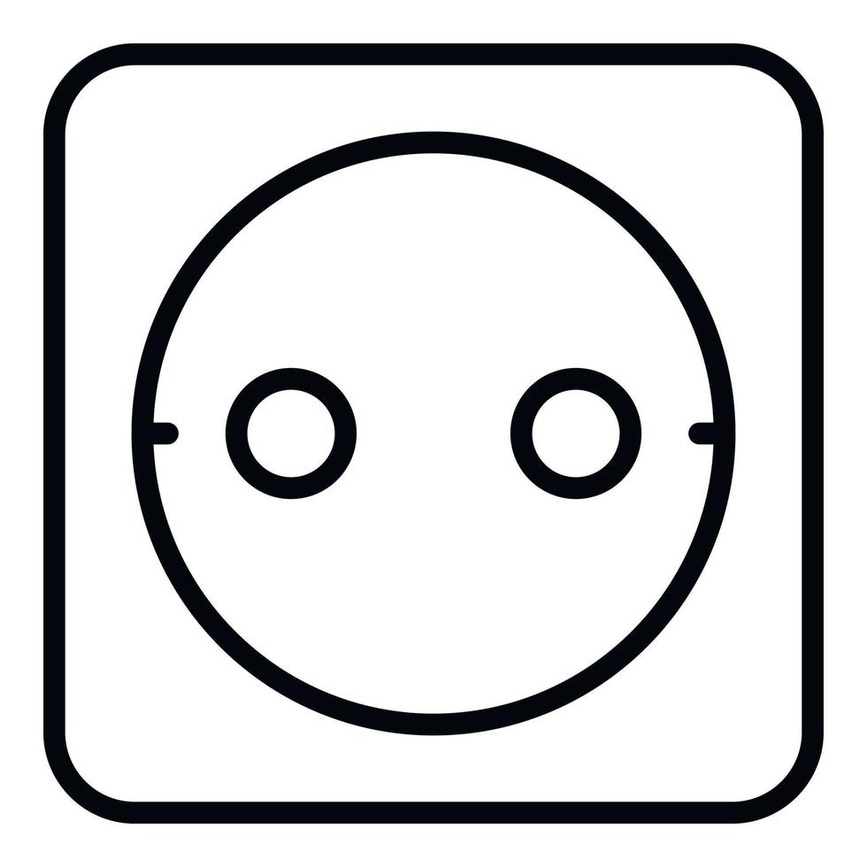 European socket icon, outline style 15374505 Vector Art at Vecteezy