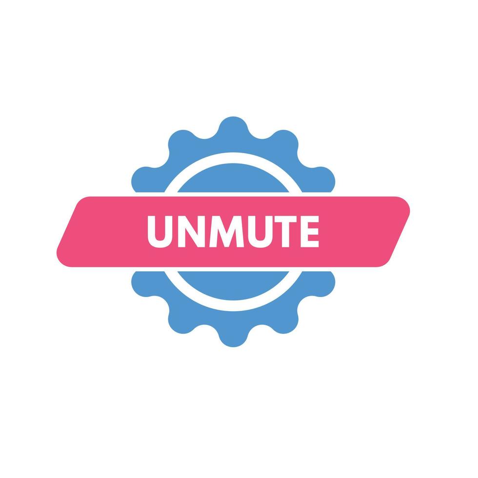 unmute text Button. unmute Sign Icon Label Sticker Web Buttons 15374853 Vector Art at Vecteezy