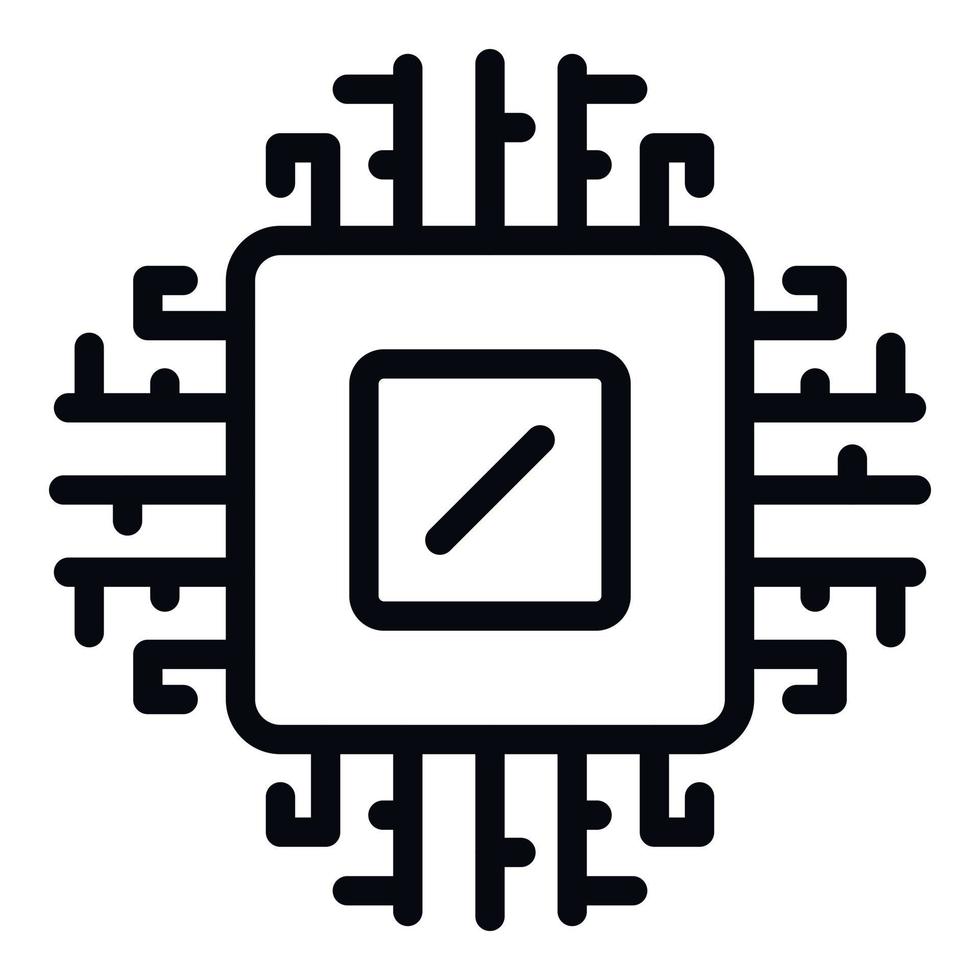 Computer Processor Icon Outline Style 15376759 Vector Art At Vecteezy