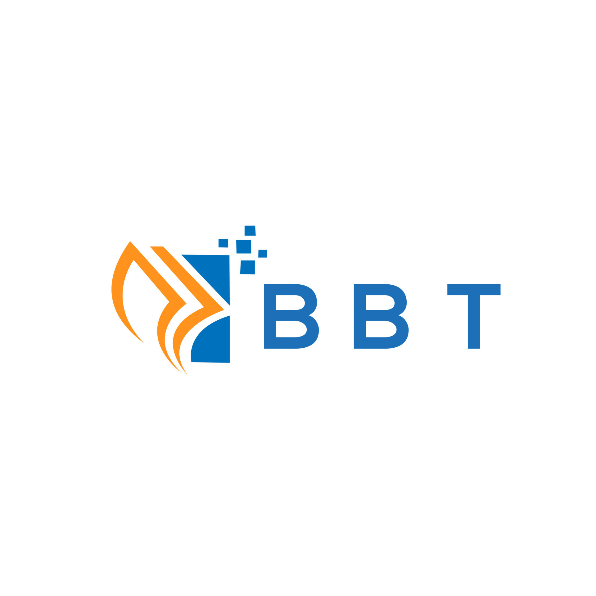 diseño de logotipo de contabilidad de reparación de crédito bbt sobre fondo blanco. Concepto de ...