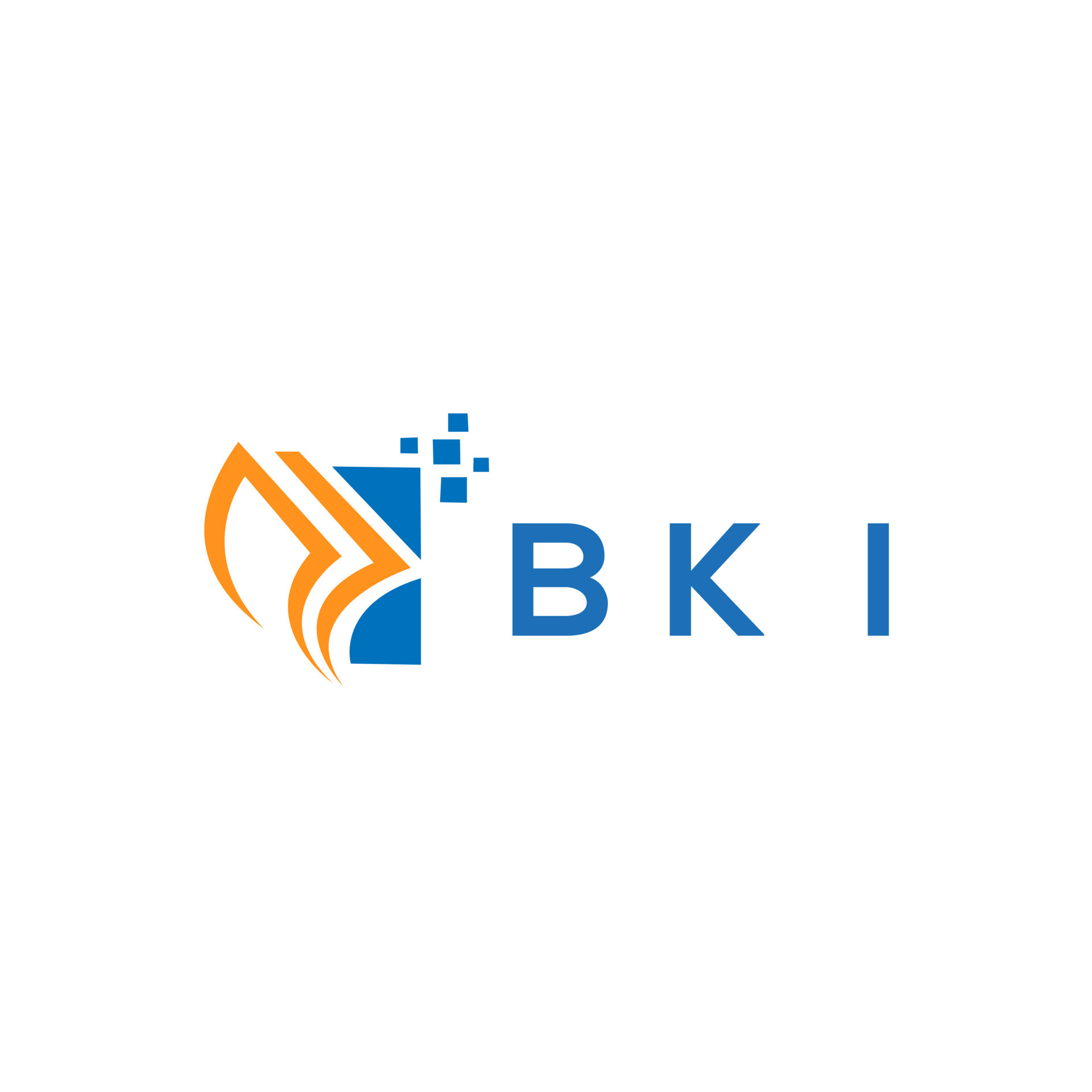 BKI credit repair accounting logo design on white background. BKI creative initials Growth graph ...