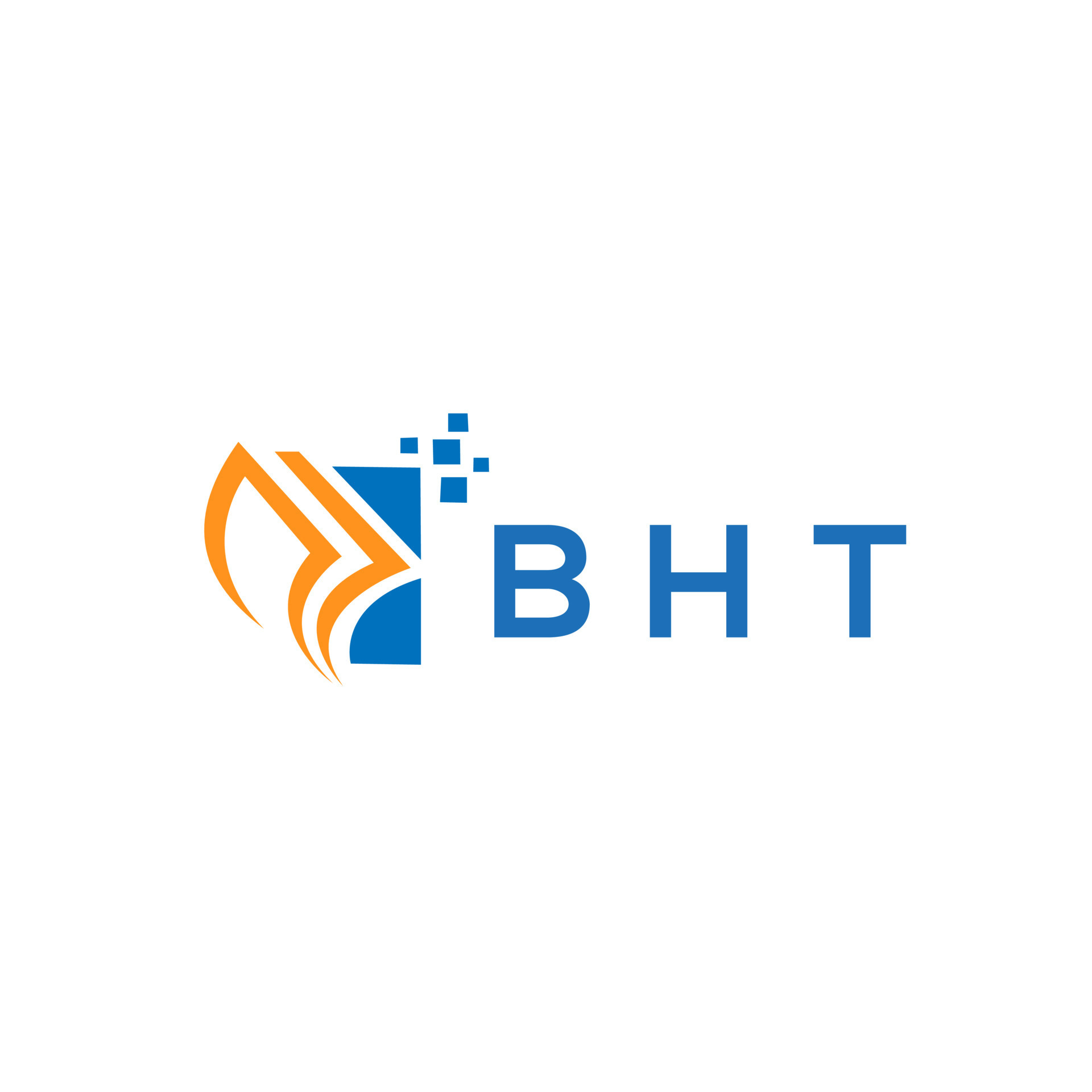 BHT credit repair accounting logo design on white background. BHT creative initials Growth graph ...