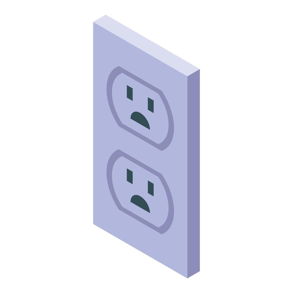 Double Power Socket Icon Isometric Style 15378332 Vector Art At Vecteezy