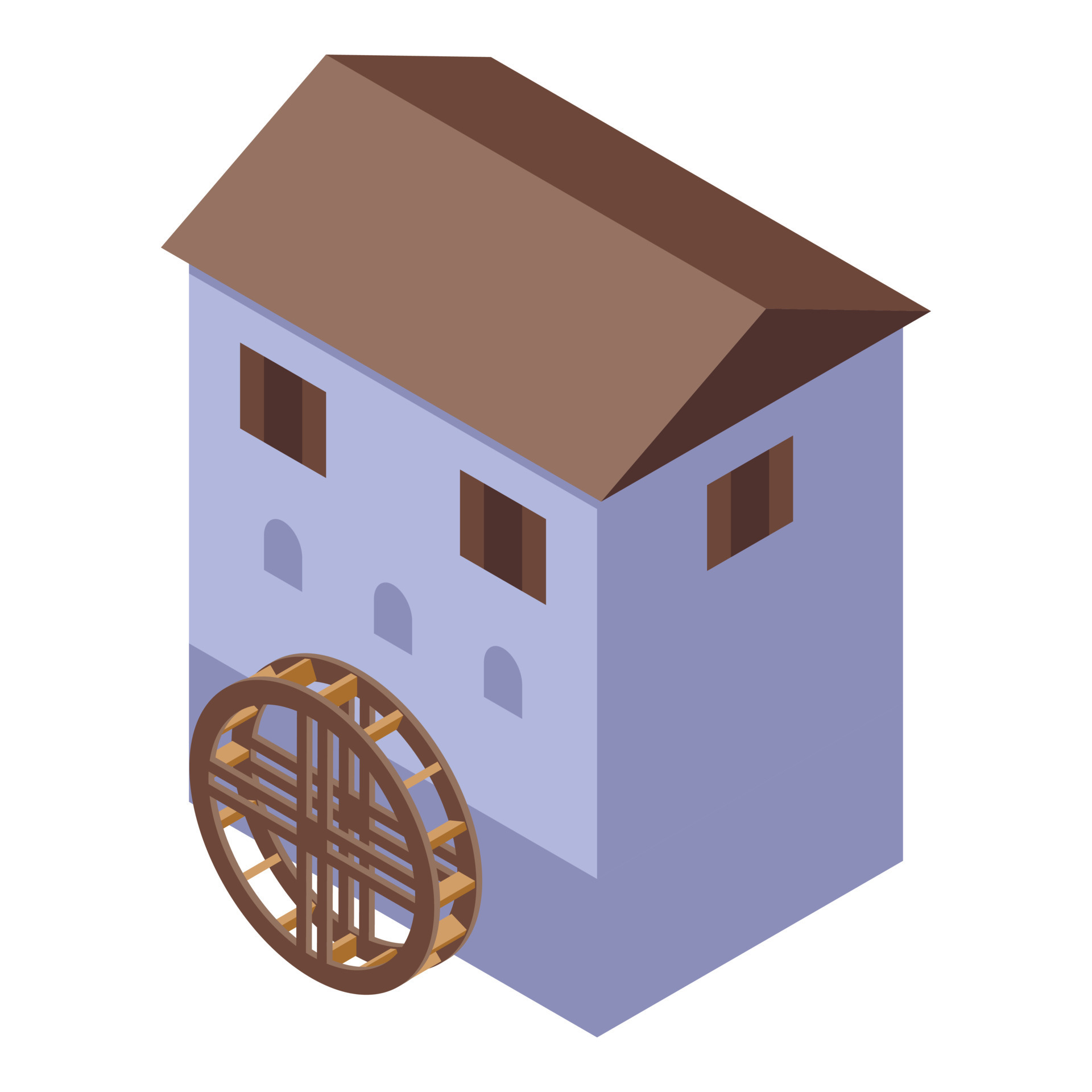Netherland Water Mill Icon Isometric Style 15378347 Vector Art At Vecteezy