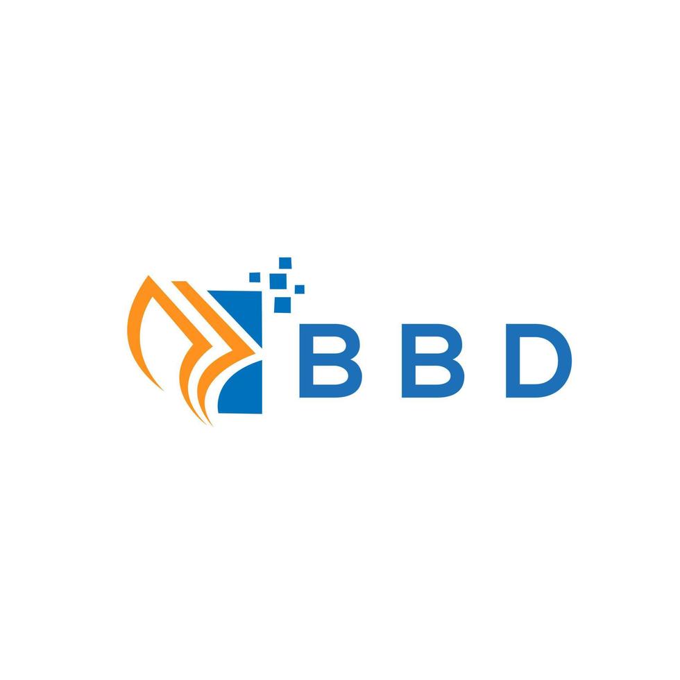 Bbd Credit Repair Accounting Logo Design On White Background Bbd Creative Initials Growth Graph