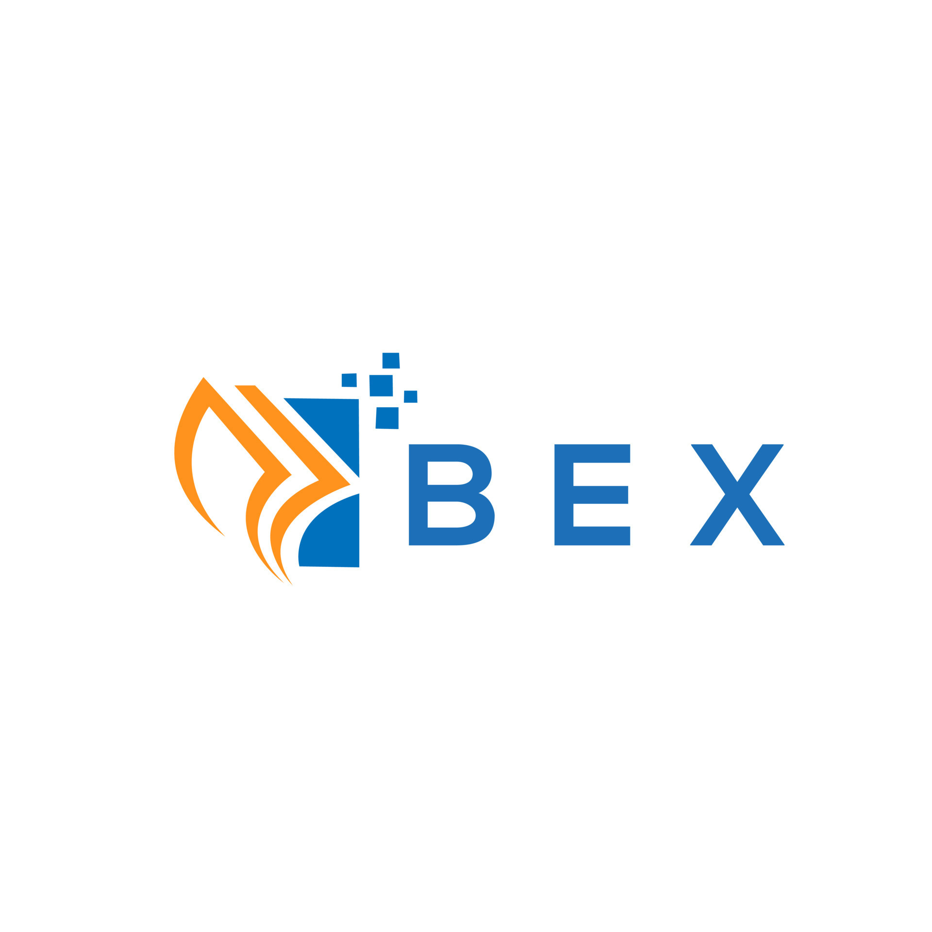 diseño de logotipo de contabilidad de reparación de crédito bex sobre fondo blanco. concepto de ...